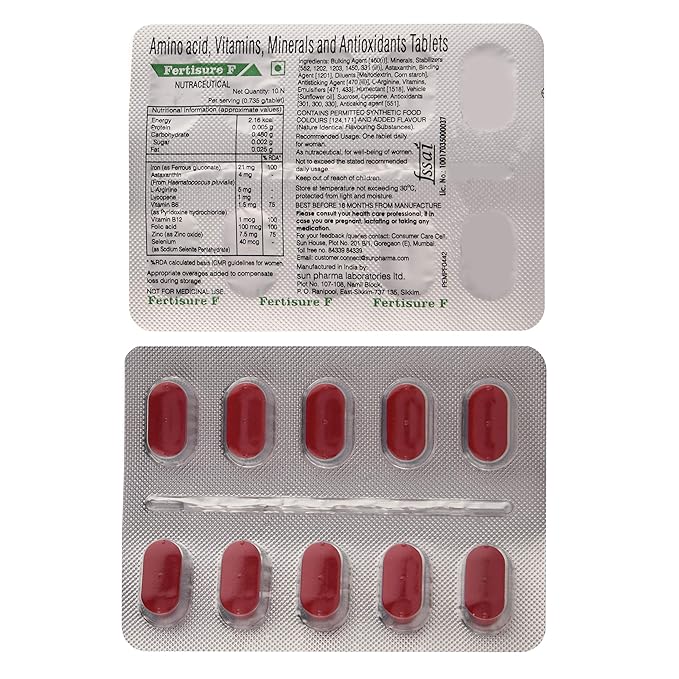 Fertisure F - Blister Pack of 10 Tablets : Amazon.in: Health & Personal ...