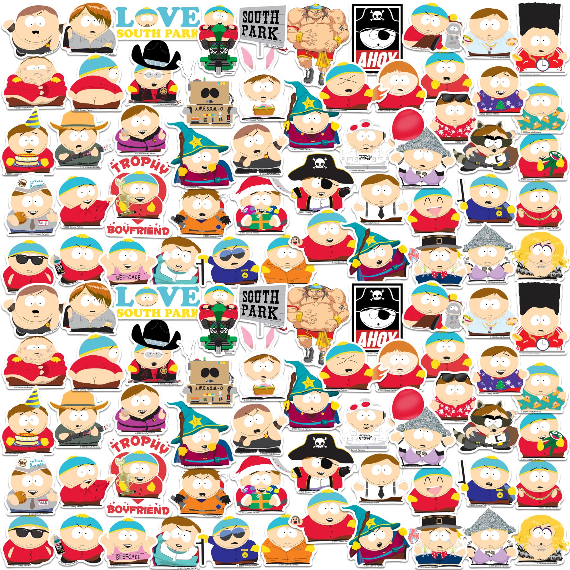 Amazon.com: South Park Cartman 100ct Vinyl Large Deluxe Stickers ...