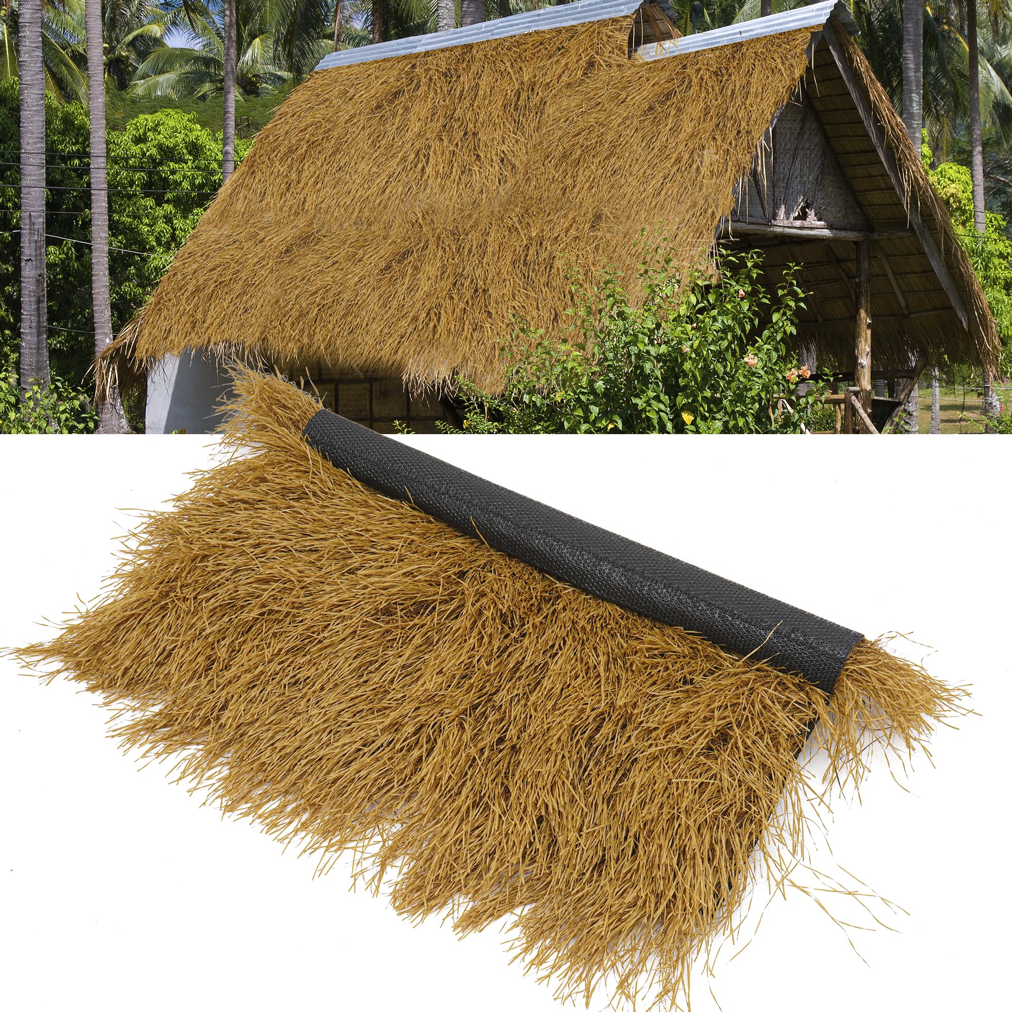 Snapklik.com : Thatch Grass Roof Mexican Straw Roll, 19.7ft X 19.7in ...