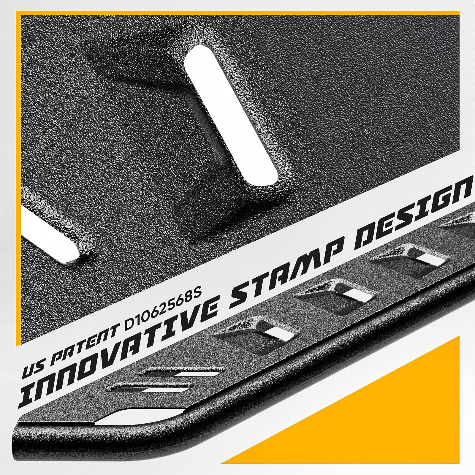 Snapklik.com : ONINE Tubular 7” Textured Black Running Boards Custom ...