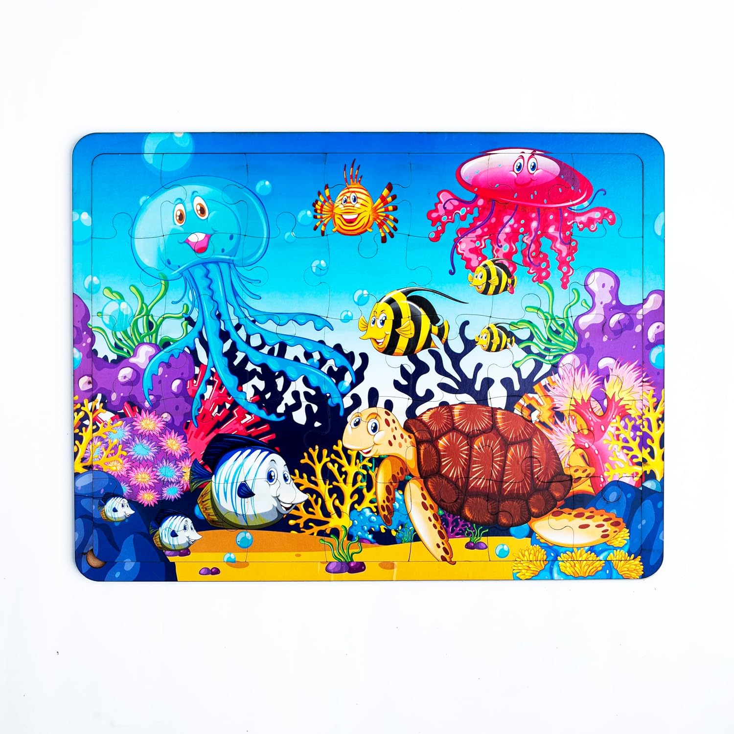 Buy CRAFTICK Aquatic Animal Wooden Jigsaw Puzzle for 3+ Kids, 35 Pieces ...