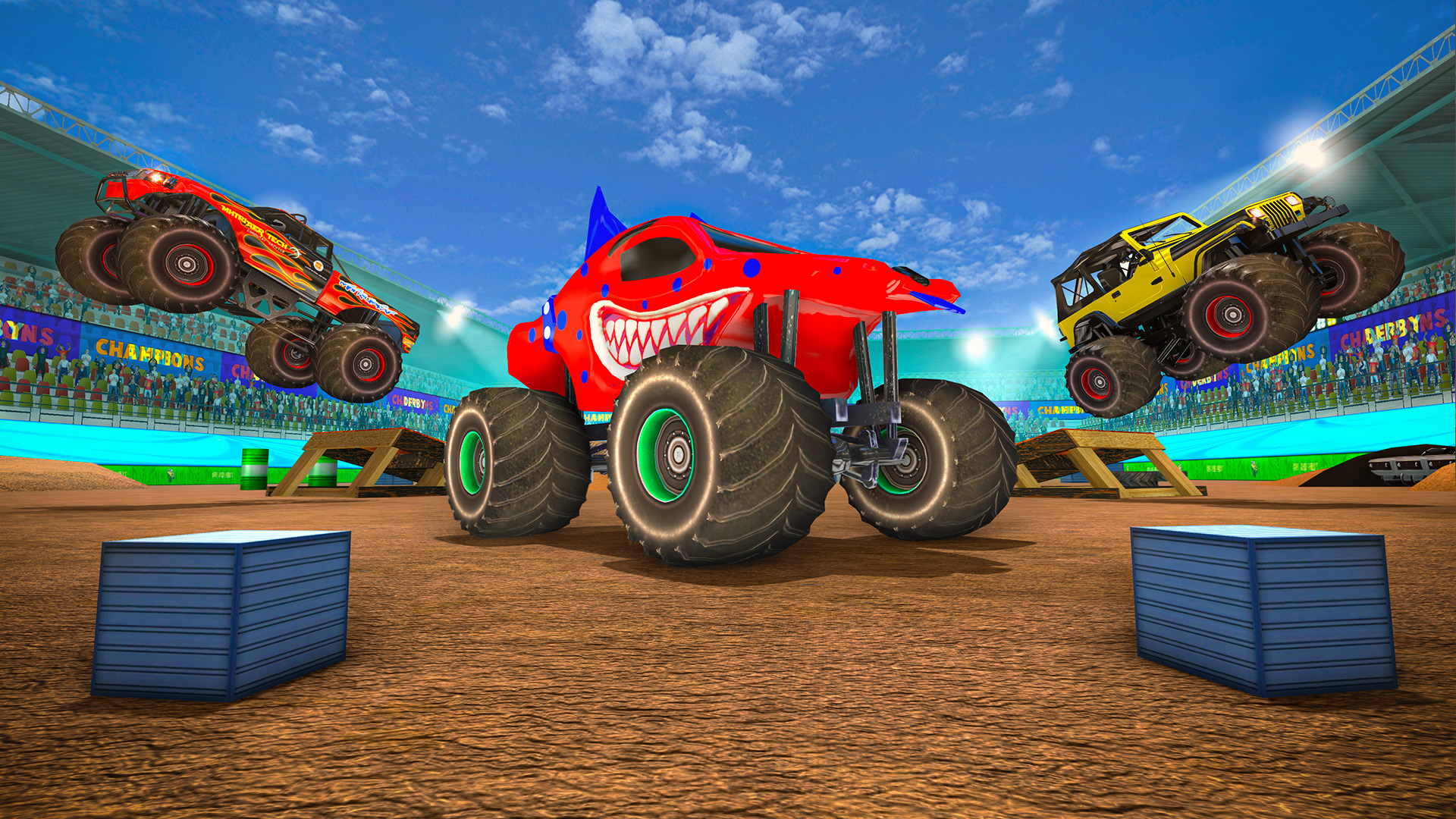 Monster Truck Bigfoot Crash Stunts Demolition Game - Derby Crash War ...