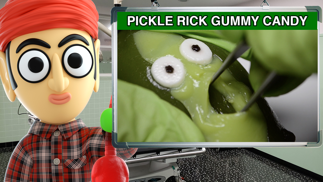 Watch Rick and Morty Pickle Rick Gummy Candy Dill Pickle Flavor on ...