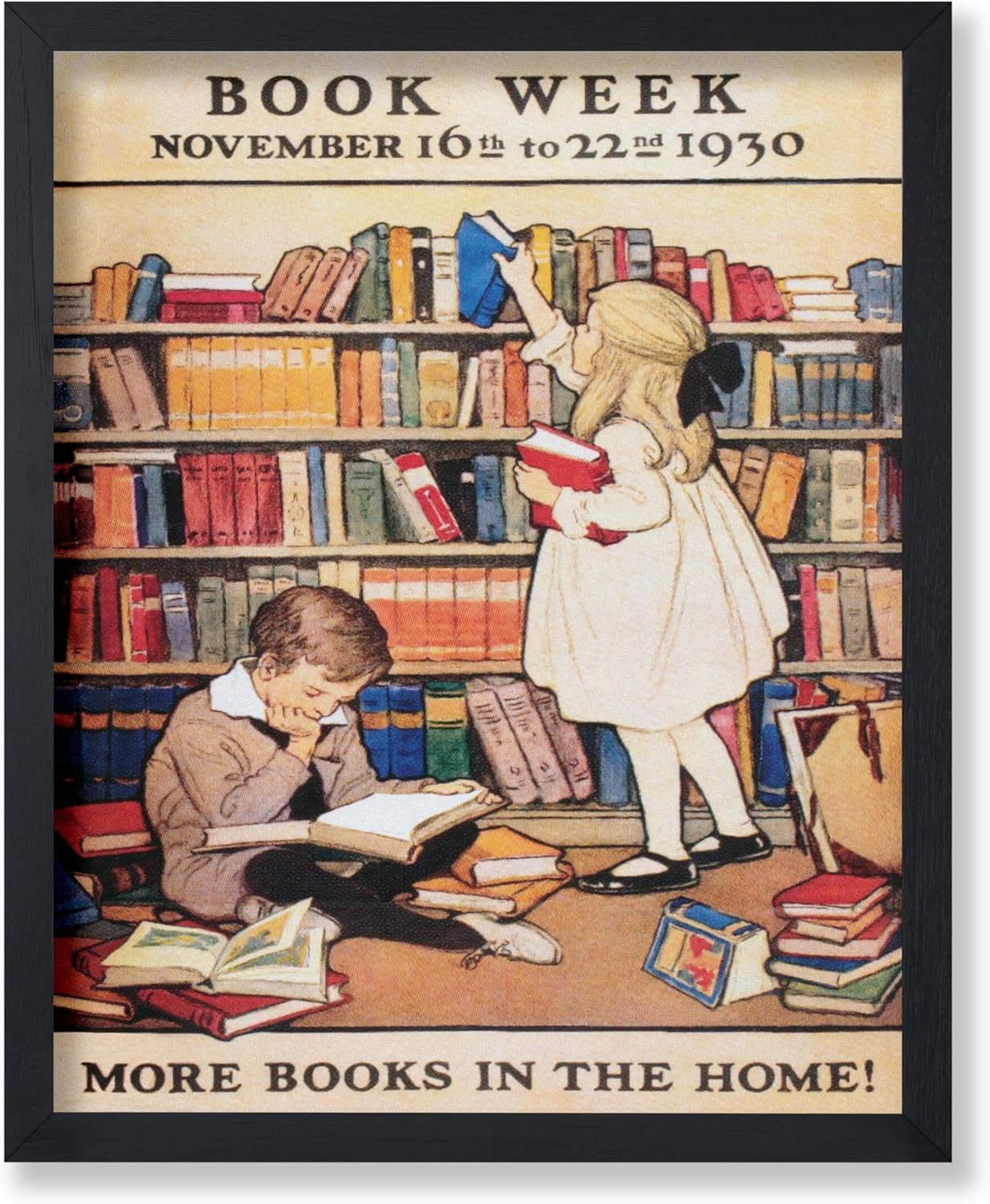 Amazon.com: Poster Master Vintage Books Poster - Retro Book Week Print ...