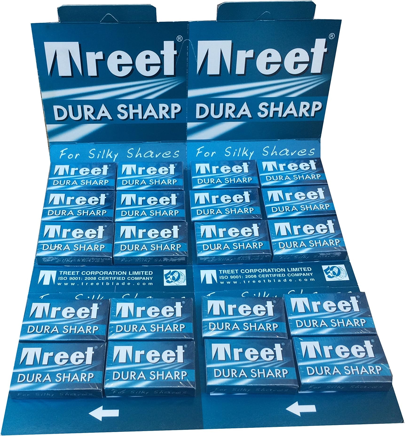 Amazon.com: Treet Dura Sharp Double Edge Safety Razor Blades, 100 Count ...