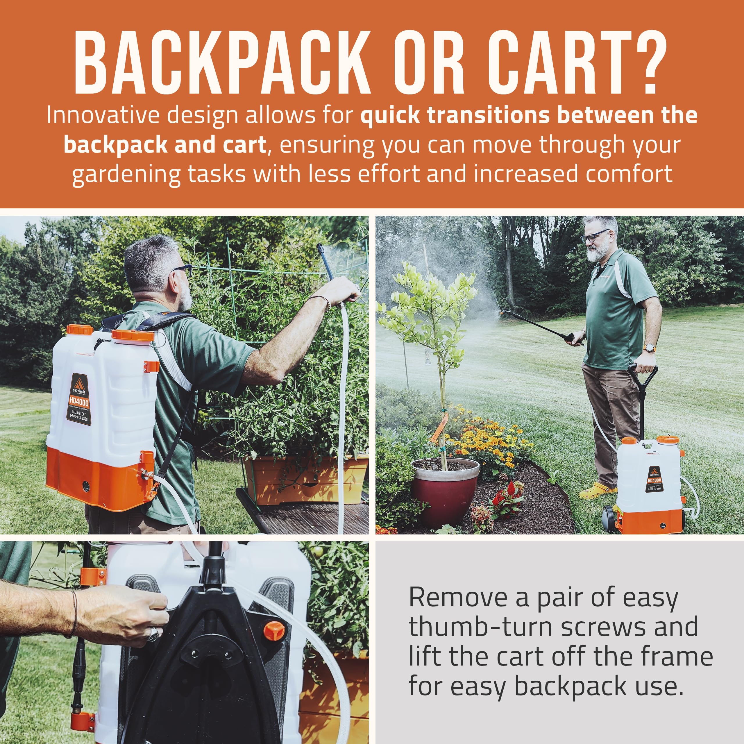 Snapklik.com : PetraTools Battery Powered Backpack Sprayer 4 Gallon - 6 ...