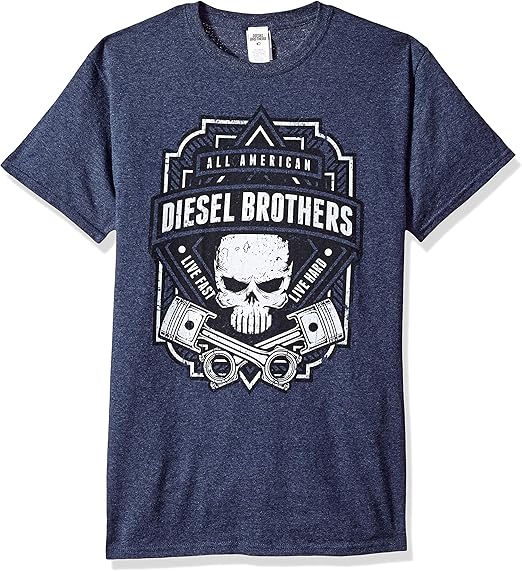 Amazon.com: Fifth Sun Tee, Blue//Officially Licensed Piston Crest Men's ...