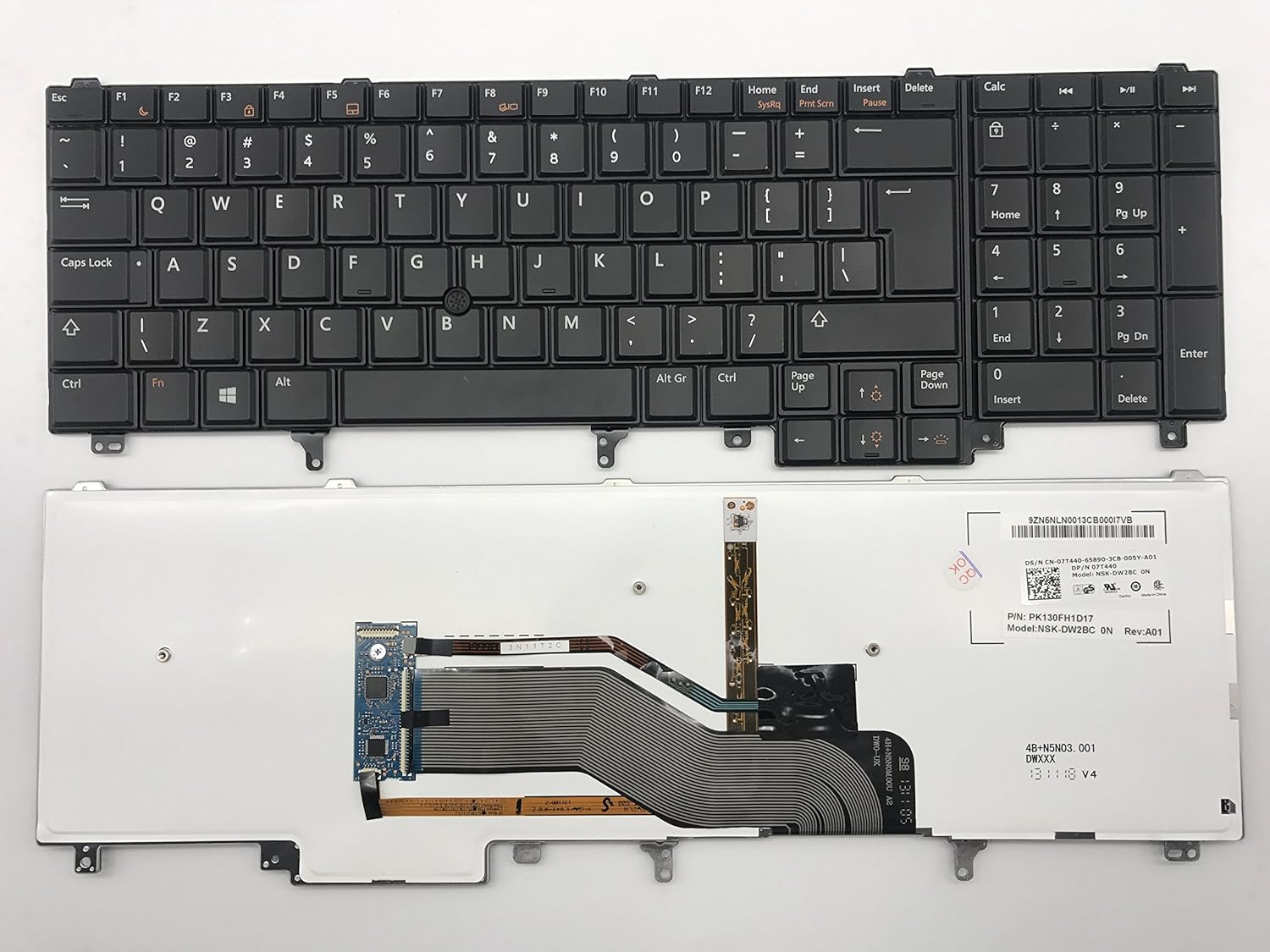 Amazon.com: Replacement Keyboard with (Pointer and Backlight) for Dell ...