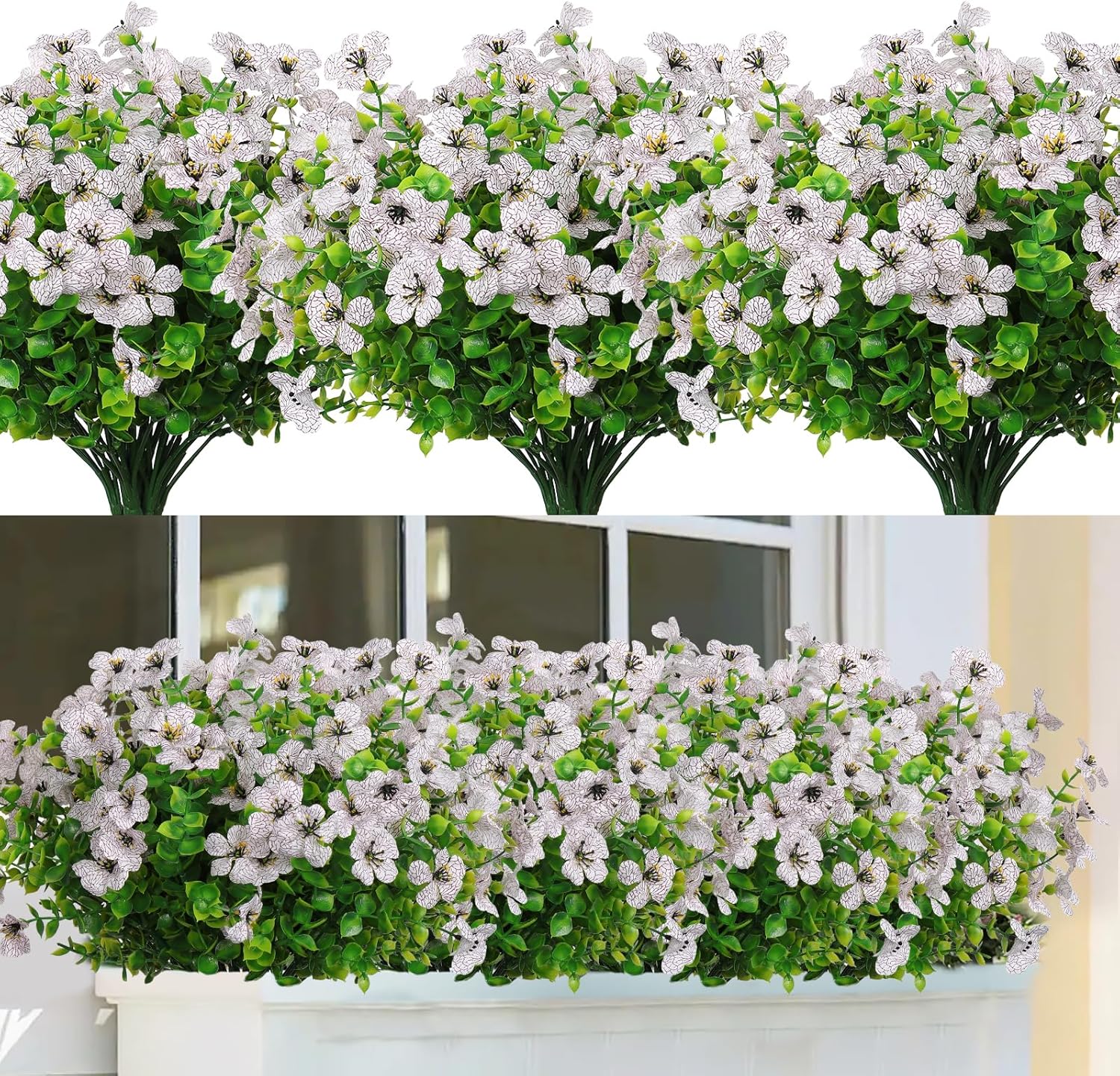 Amazon.com: SOMYTING Artificial Azalea Flowers Outdoor 8 Bundles Fake ...