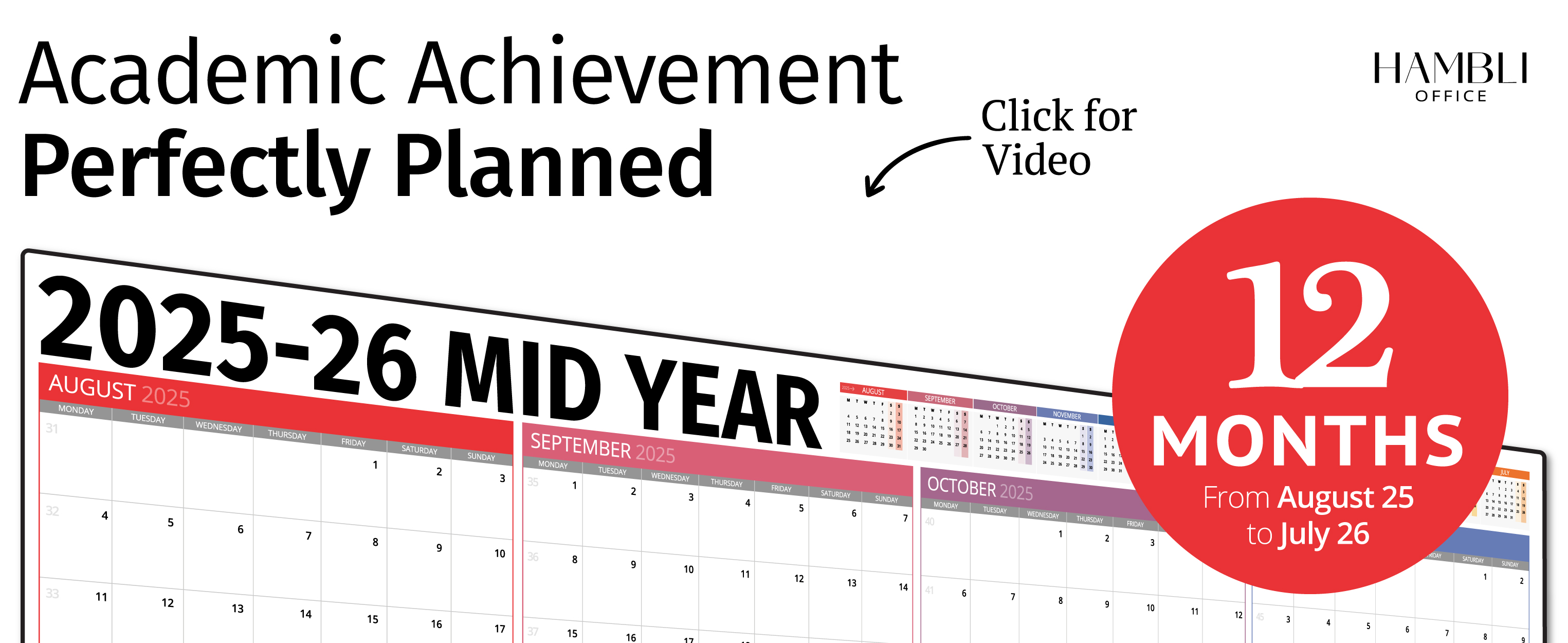 Planner 2025-2026 Academic Wall Planner 2025 To 2026, School Year ...