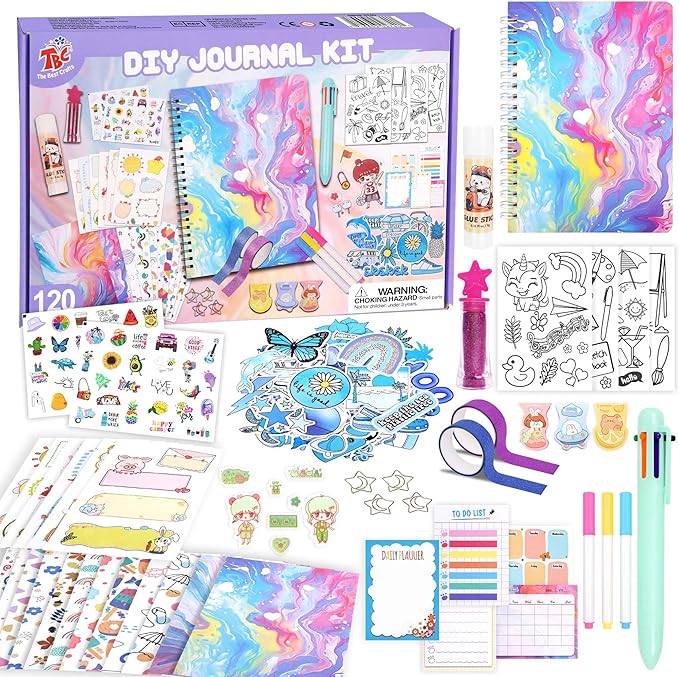 Amazon.com: TBC The Best Crafts DIY Journal Kit for Girls - Great Gift ...
