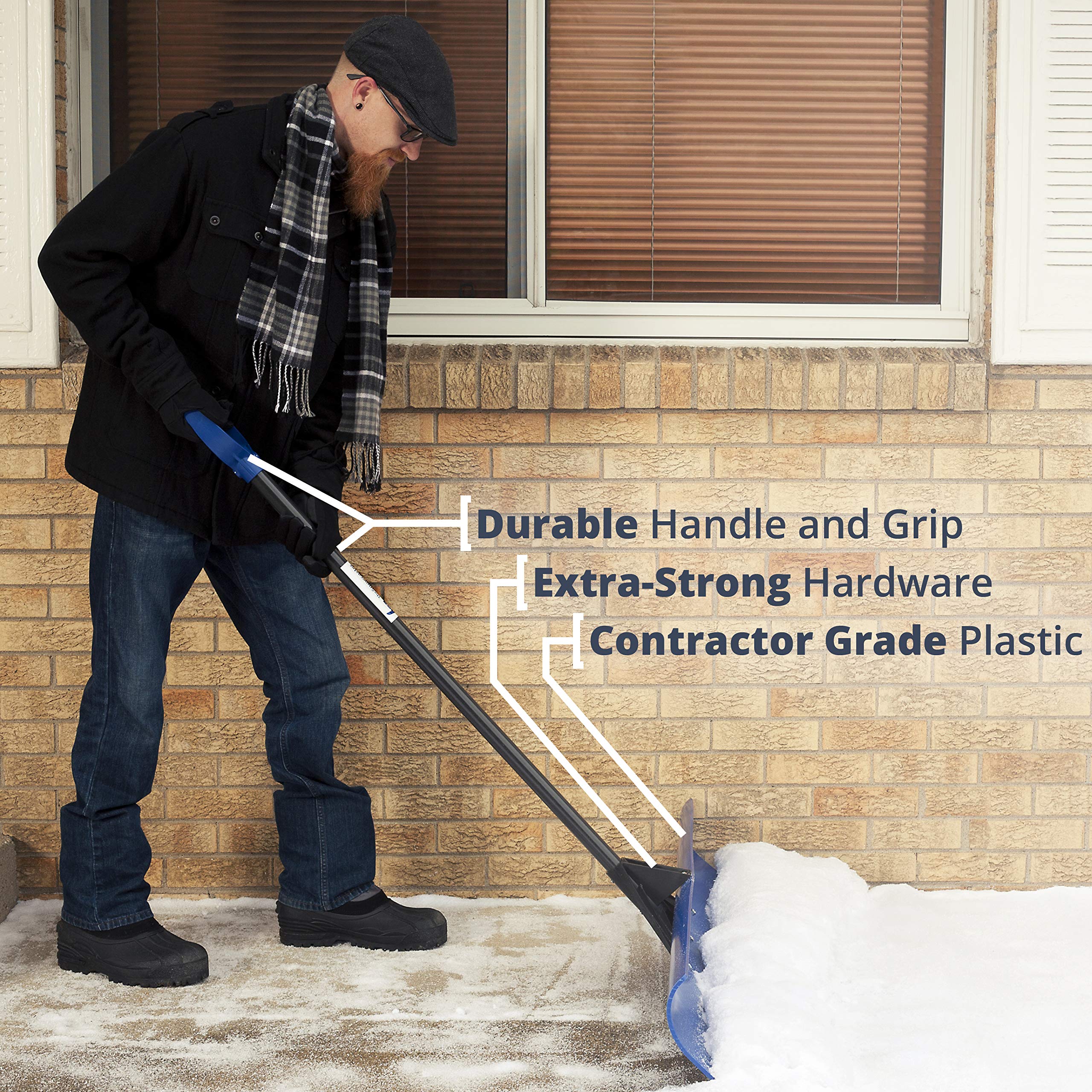 Snapklik.com : The Snowcaster 48 Inch Snow Pusher & Barn Shovel 48UPH ...