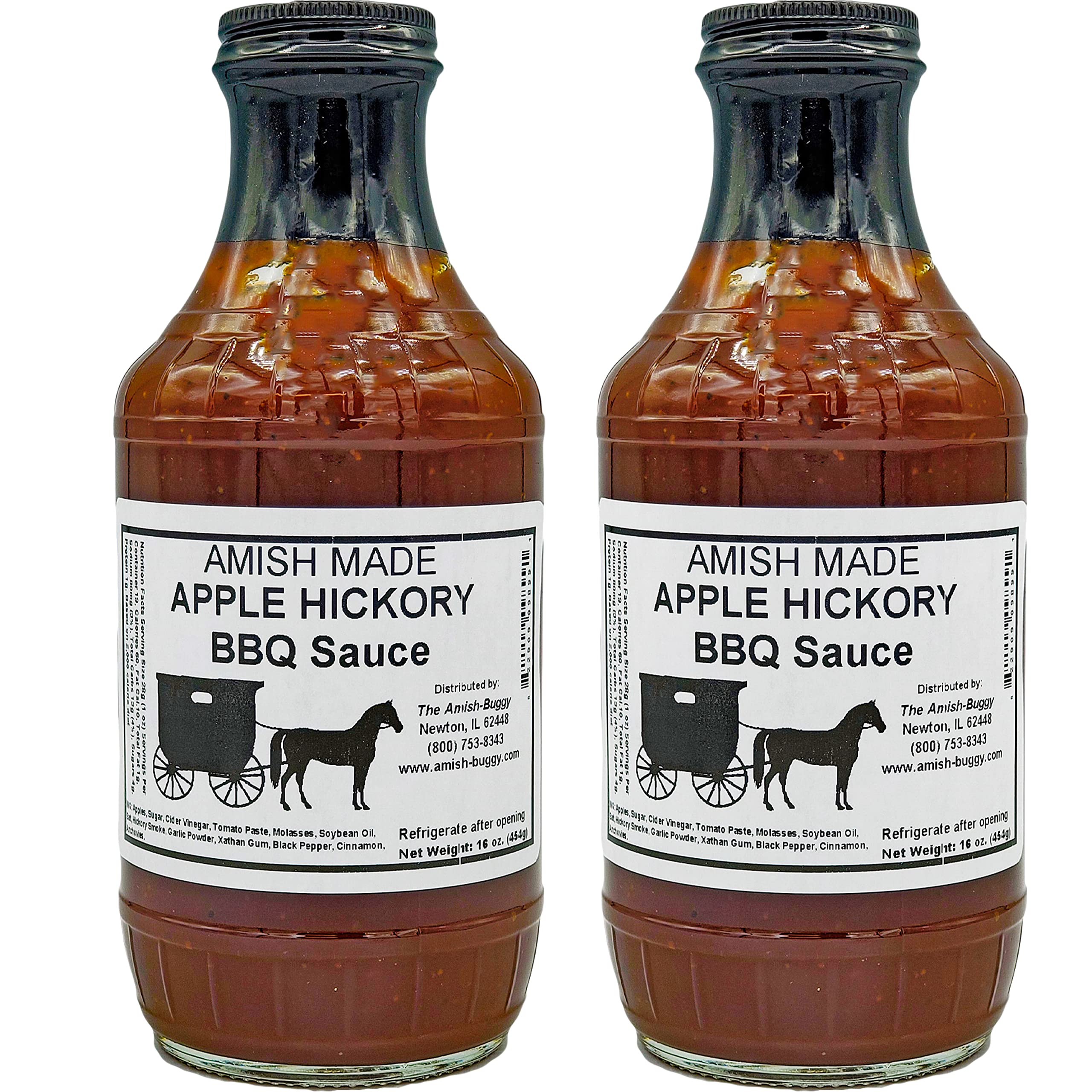 Amazon.com : Amish Made BBQ Sauce 16 oz. Jar 2pack (Apple Hickory ...