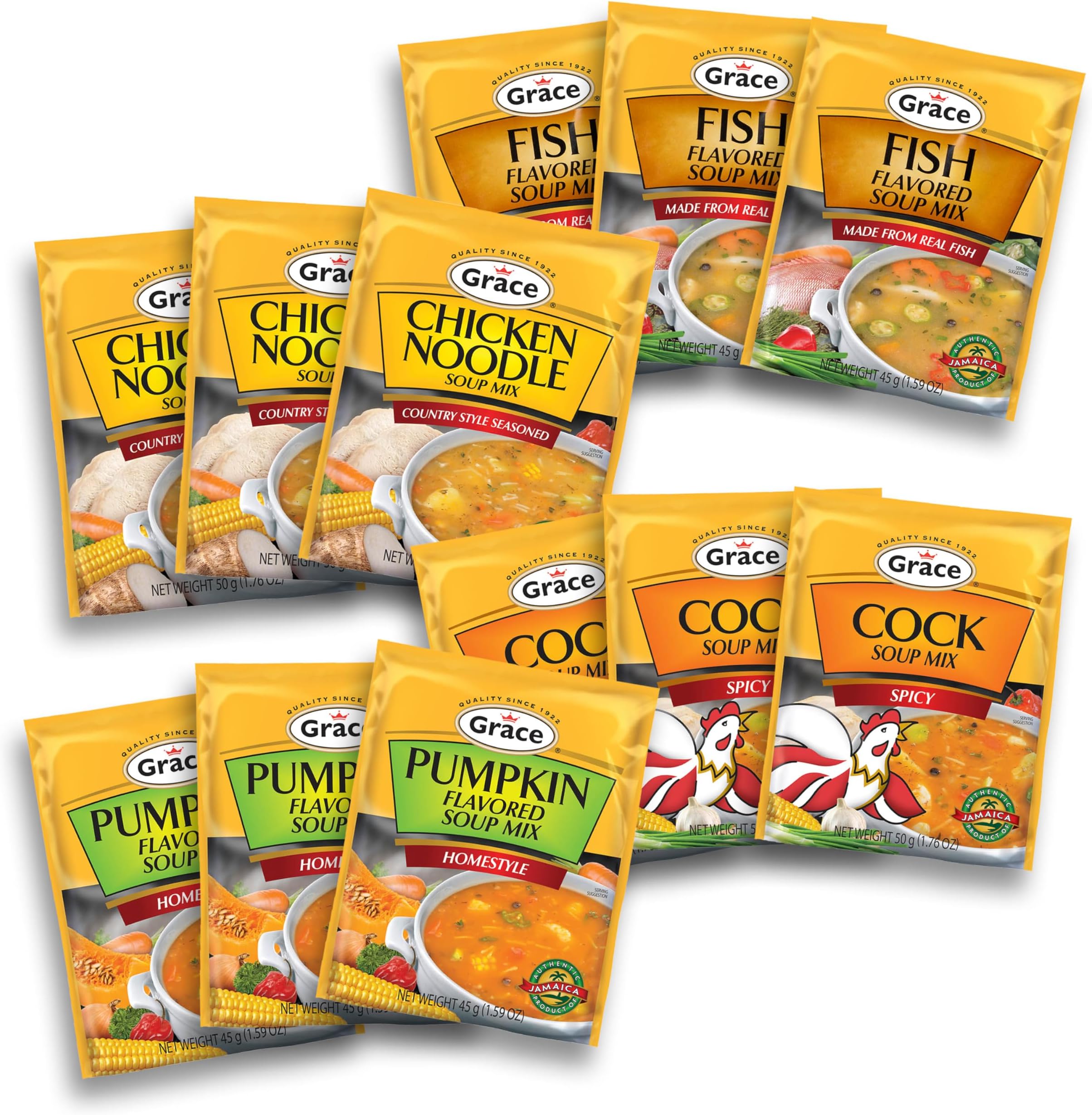Amazon.com: Grace Variety Pack of Flavored Soup 12 Pack - Fish Soup ...