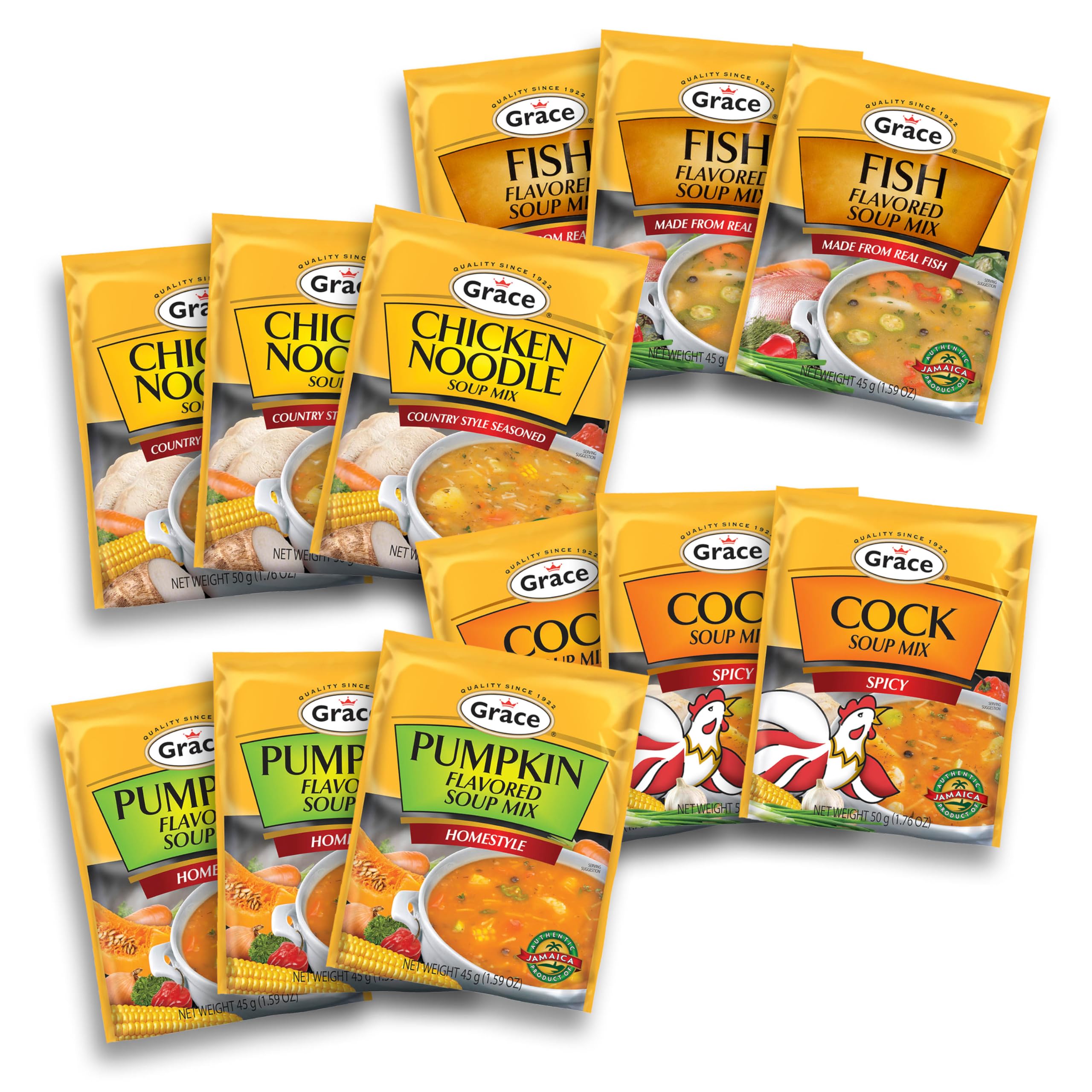 Amazon.com : Grace Variety Pack of Flavored Soup 12 Pack - Fish Soup ...