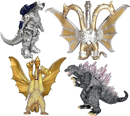 Amazon.com: TwCare Set of 4 Godzilla Toys Movable Joint Action Figures ...