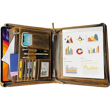 Brown Leather Padfolio Personalized Leather Portfolio, Padfolio For Men ...