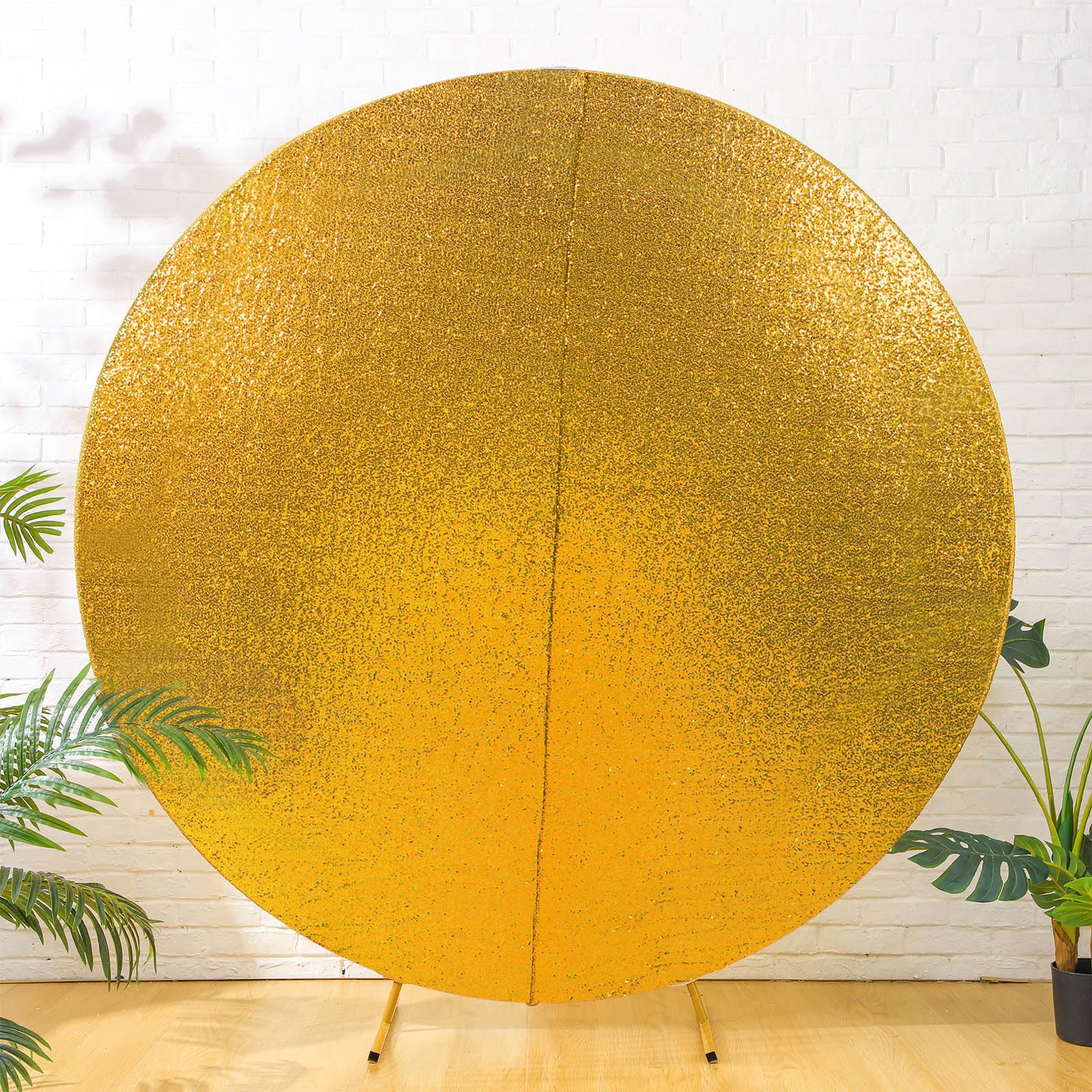 Amazon.com : Barydat 6.6 ft Glitter Sequin Round Backdrop Cover Shiny ...
