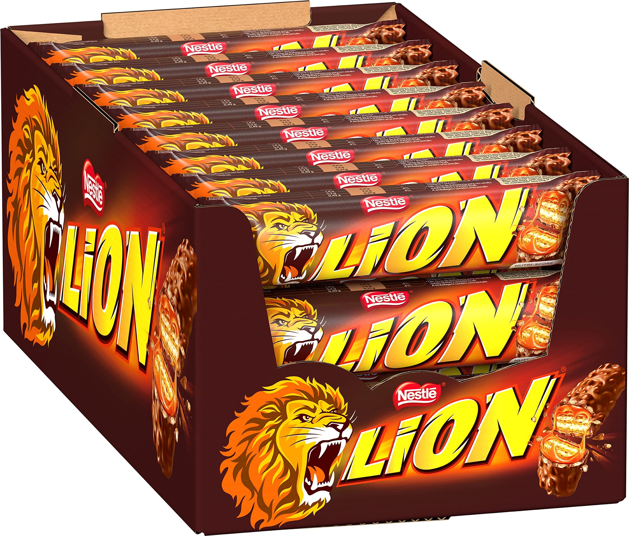 Amazon.com : Nestle Lion Bar, 1.76 Ounce (Pack of 12) : Chocolate Bars ...