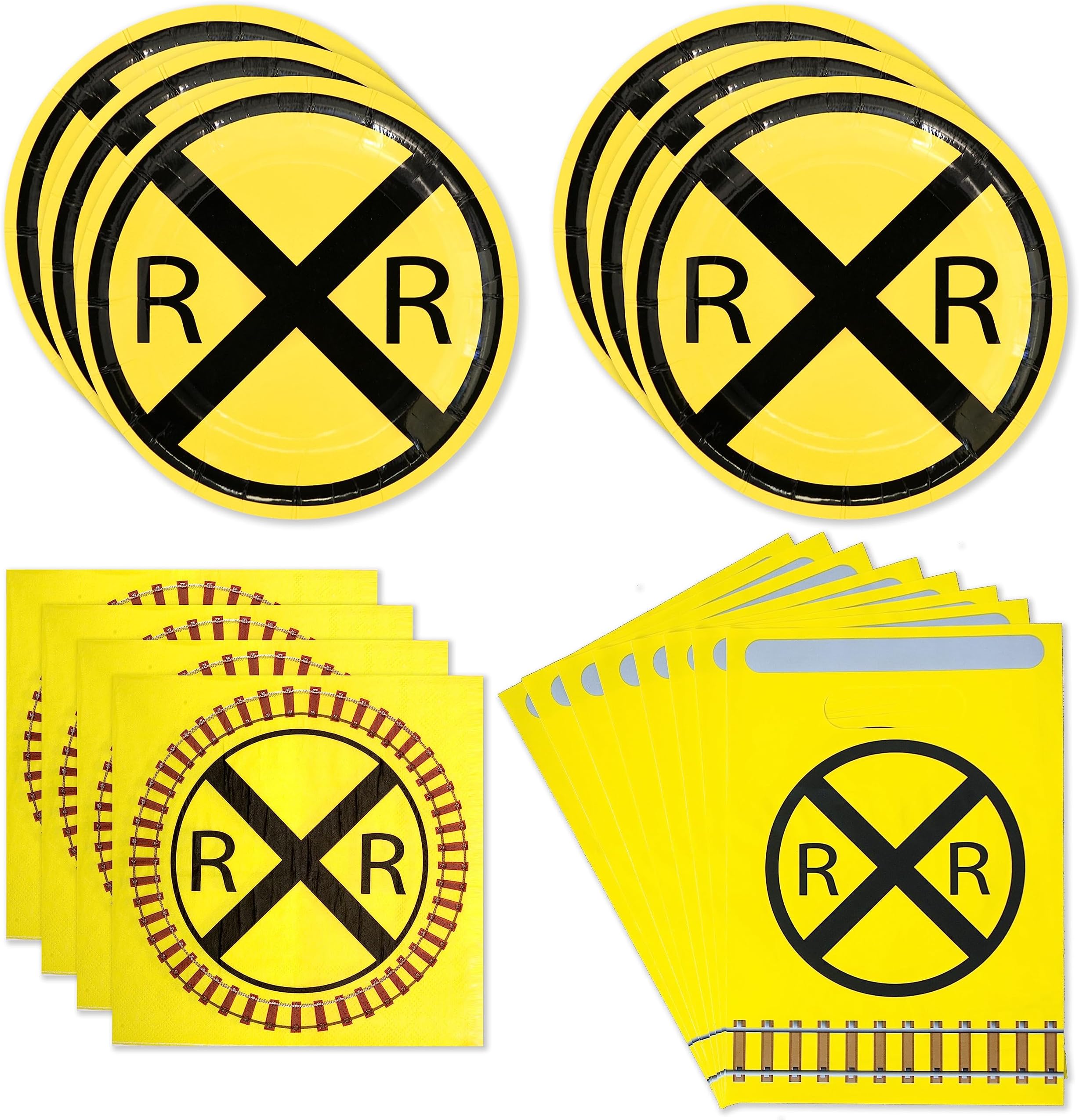 Amazon.com: Havercamp Railroad Paper Party Plates (24 pack) 7 inch ...