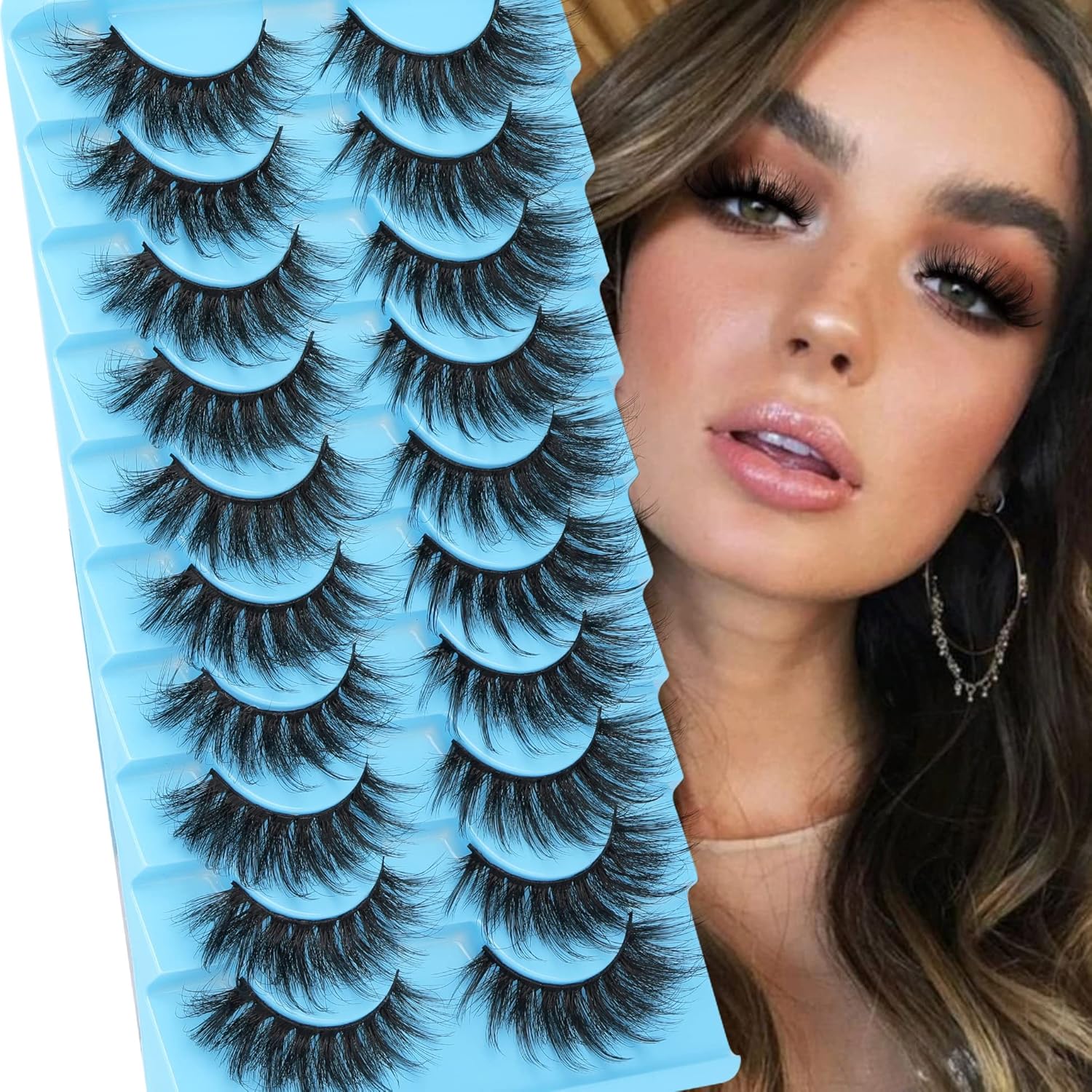 Buy wiwoseo Fairy Fluffy Mink Lashes Peri Cat Eyes Lashes Extension ...