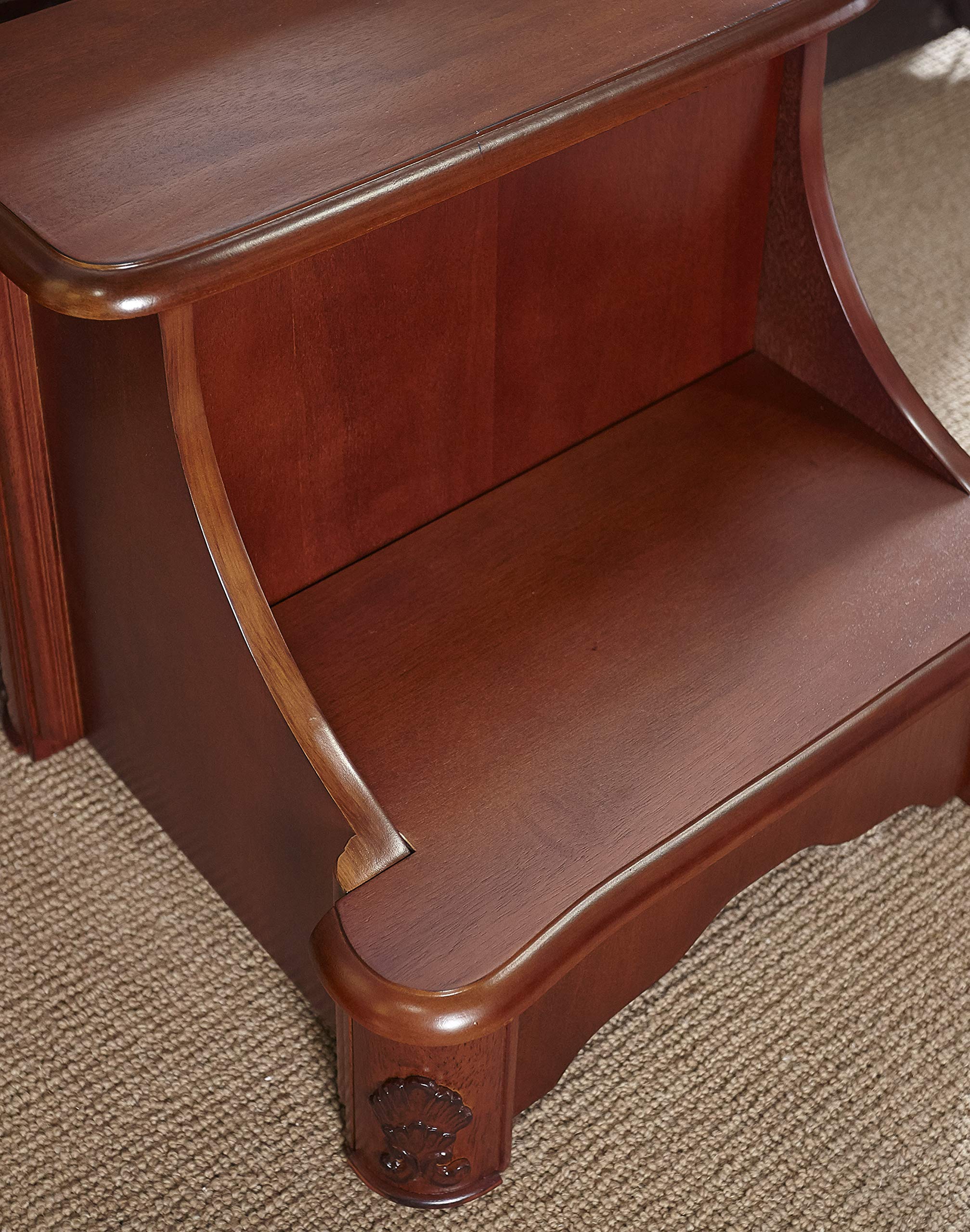 Powell Woodbury Mahogany Bed Step with Storage