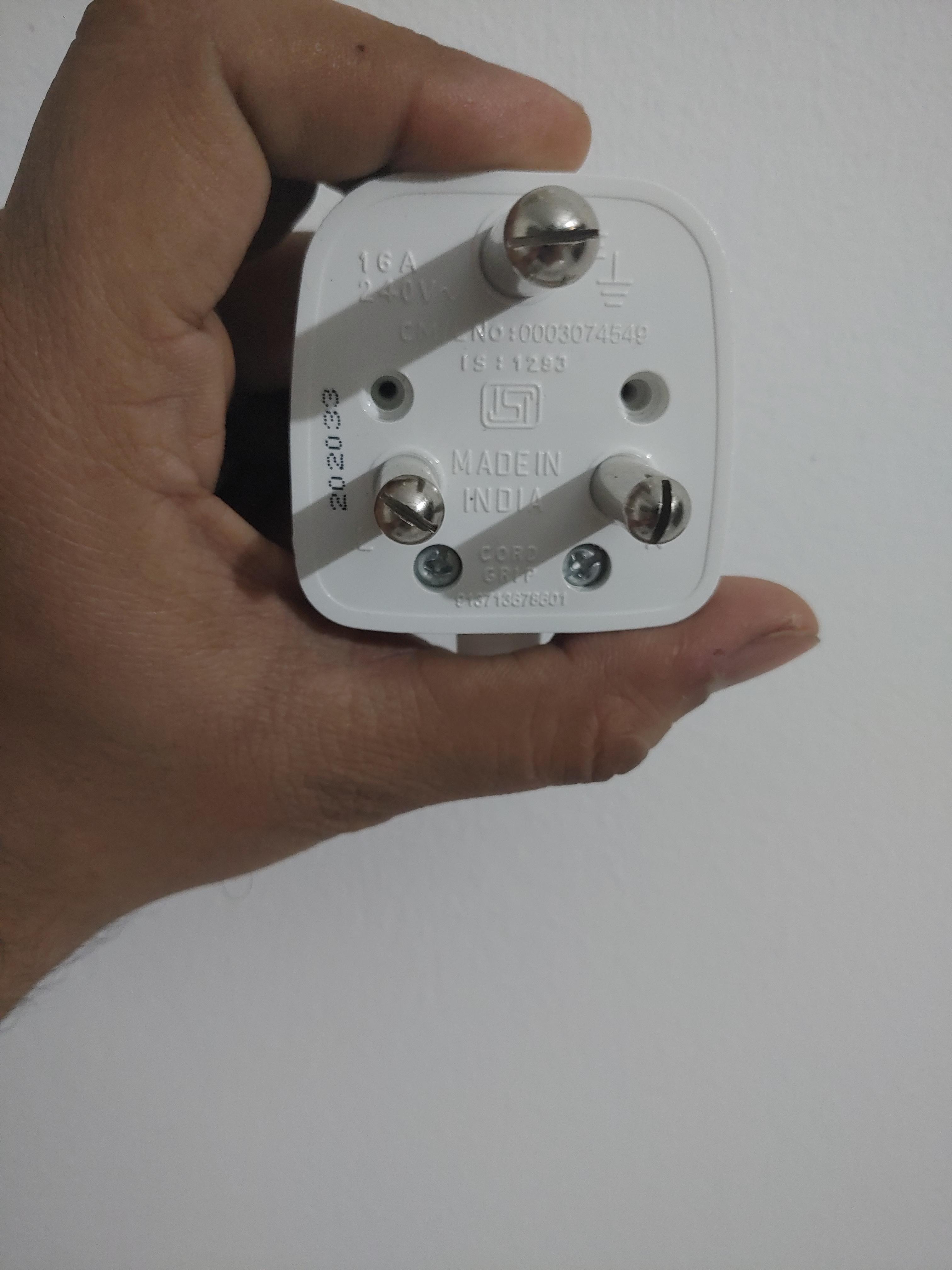 Philips 3 Pin Plug 16A Economy Range|Plug Tops (White, Pack of 1 ...