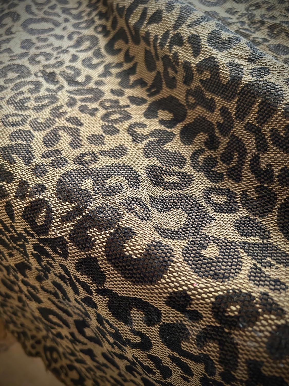 Amazon.co.jp: Jude Like Thick Jacquard Leopard Fabric Leopard Print ...