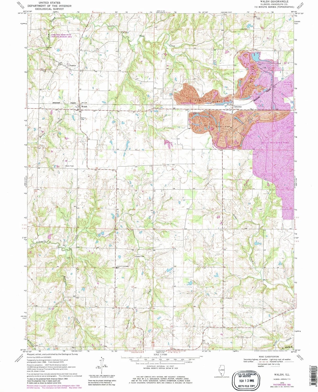 Amazon.com: Illinois Maps - 1970 Walsh, IL - USGS Historical ...