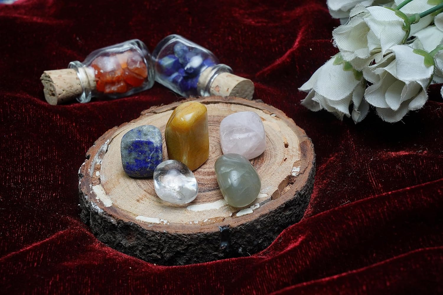 Amazon.com: Combo Crystal Stone kit/set of 5 Gemstones By REBUY ...