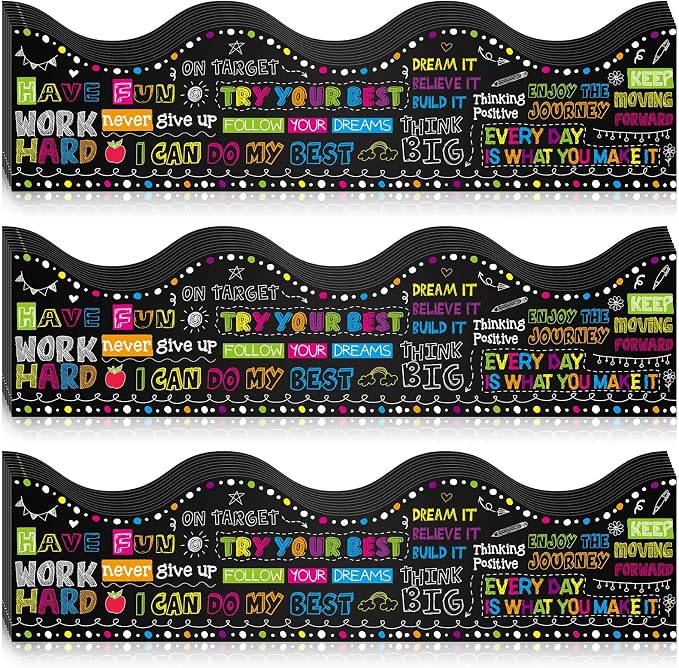 Amazon.com : 60 Pcs Chalkboard Inspirational Quotes Bulletin Board ...