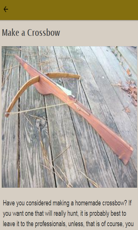 How To Make A Crossbow - App on Amazon Appstore