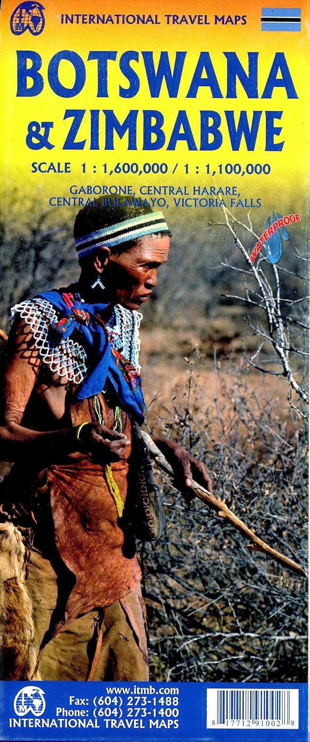 Botswana & Zimbabwe Travel Reference Waterproof Map: ITMB Publishing ...