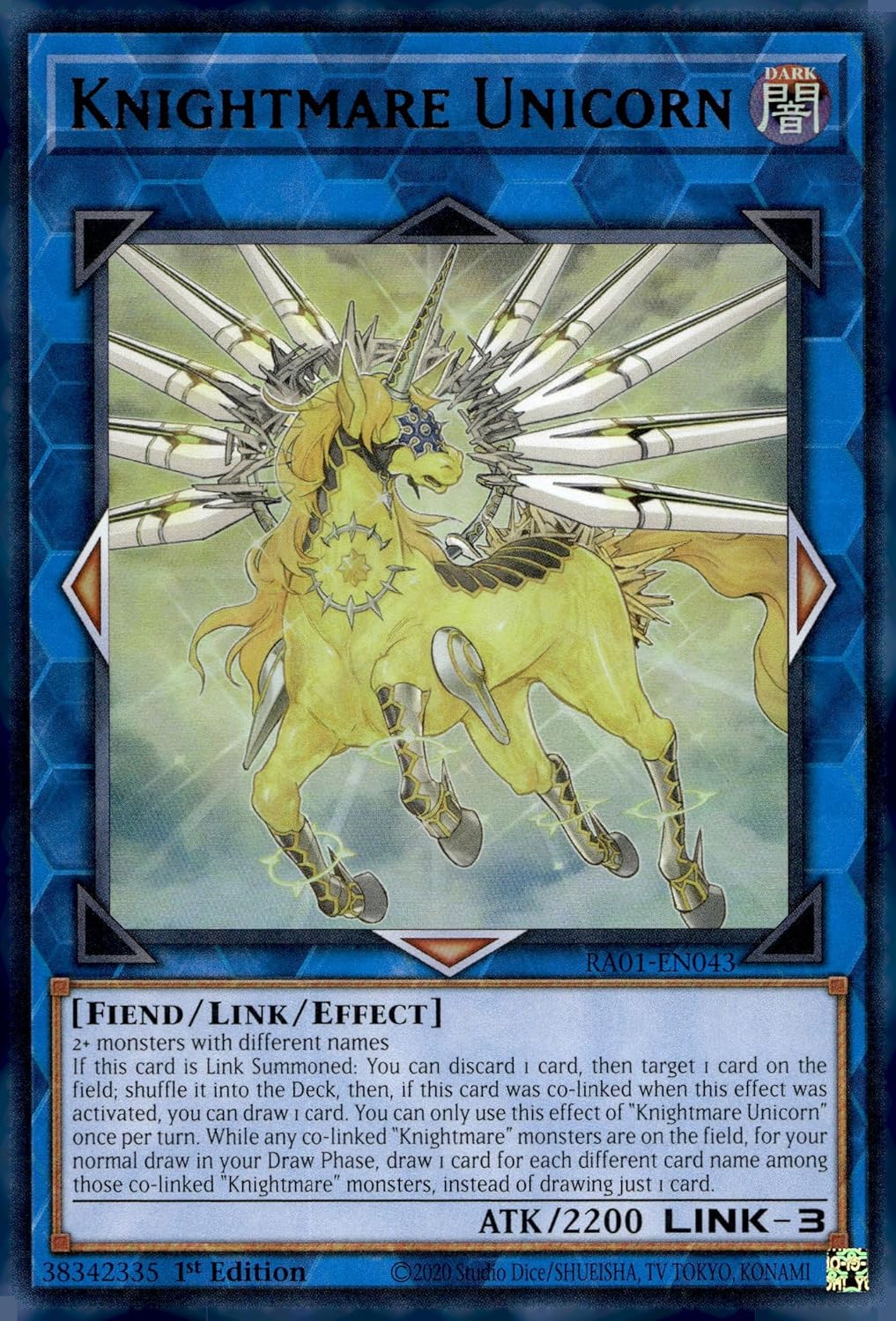 Amazon.com: Knightmare Unicorn (UR) - RA01-EN043 - Ultra Rare - 1st ...