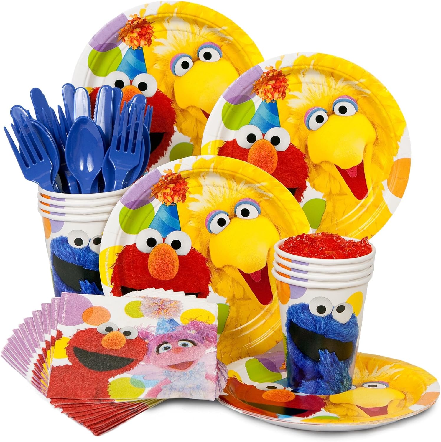 Amazon.com: Sesame Street Birthday Party Supplies Standard Kit for 8 ...