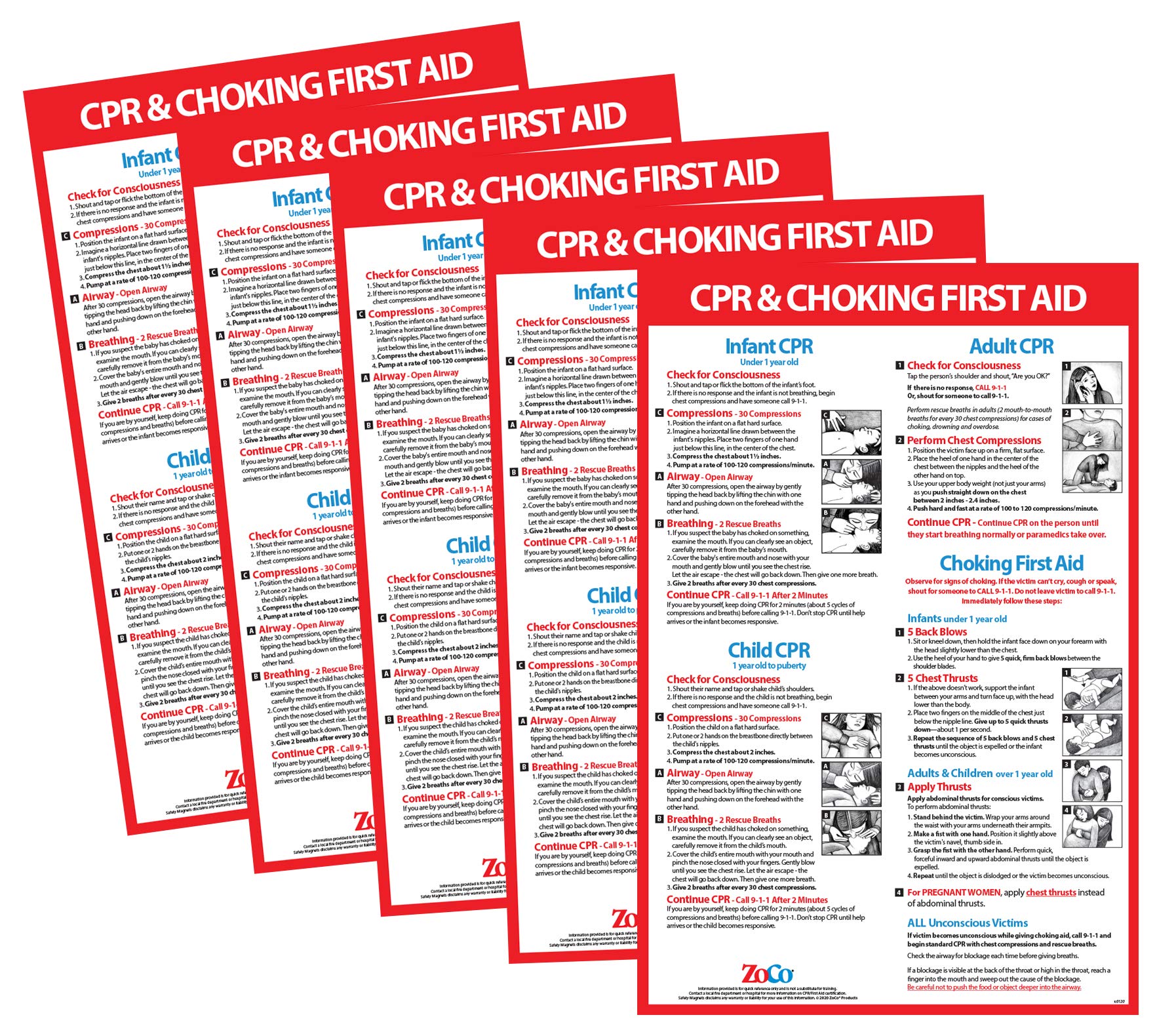 Buy Safety Magnets CPR and Choking - Choking First Aid for Restaurant ...