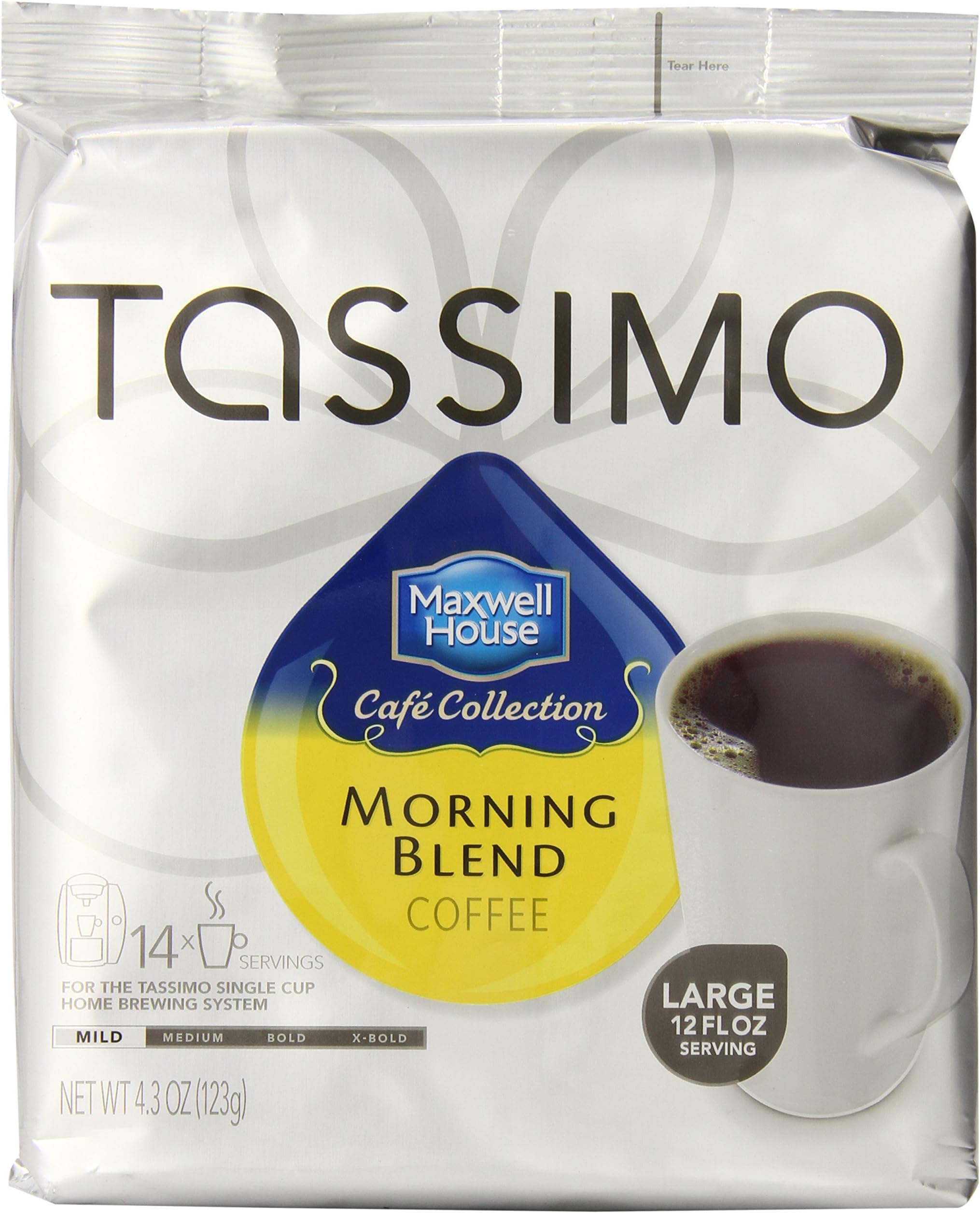 Amazon.com: Tassimo Maxwell House Morning Blend Coffee 14 T-Discs 123G ...