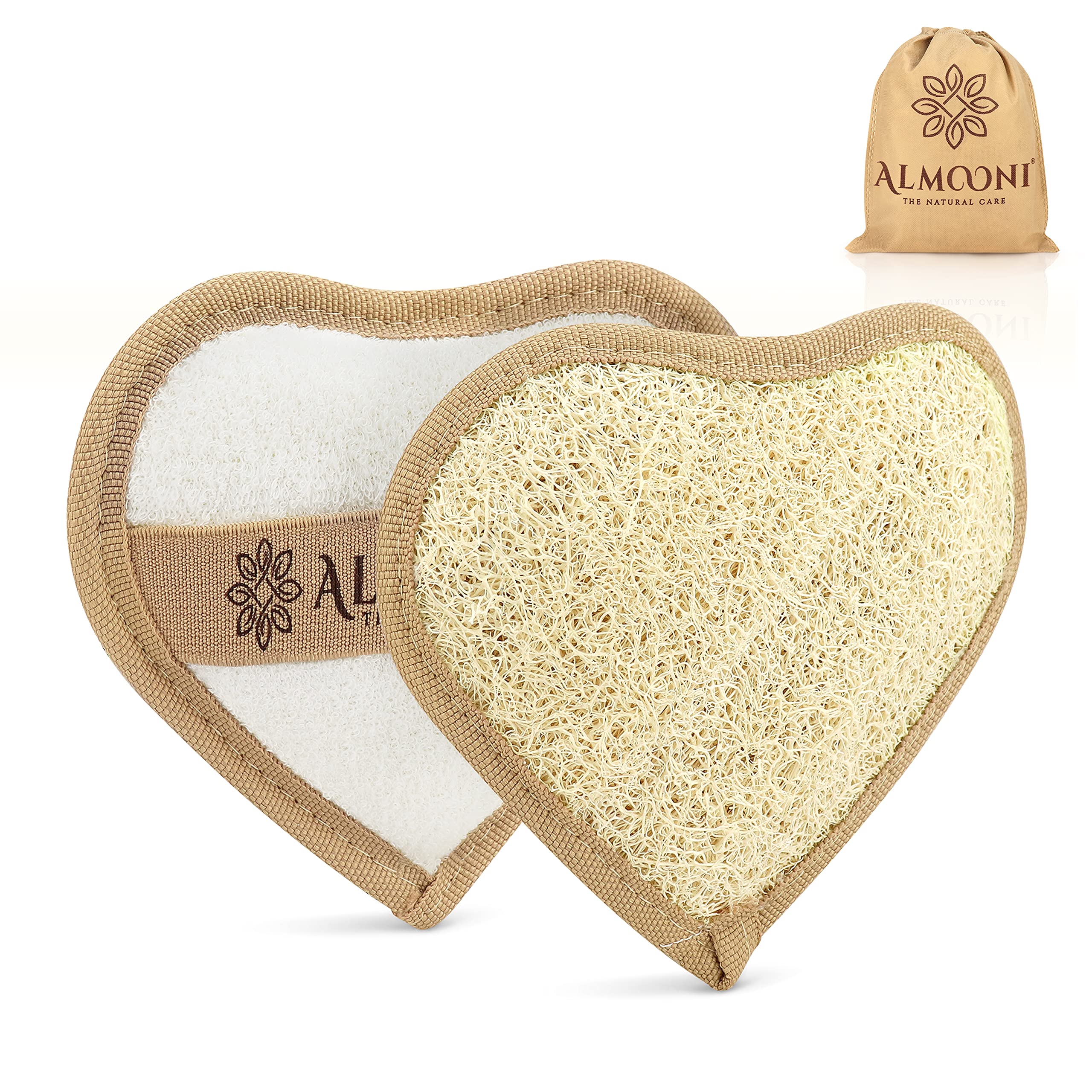 Buy Premium Exfoliating Heart Shaped Loofah Pad Body Scrubber Made with ...