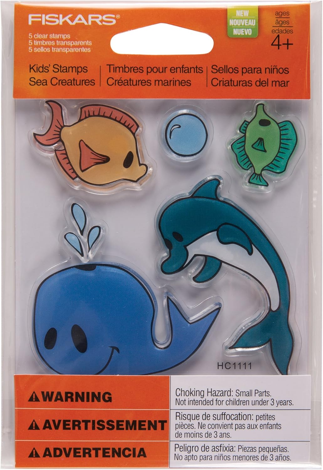 Amazon.com: Fiskars 103260-1002 Kids Stamps, Sea Creatures : Arts ...