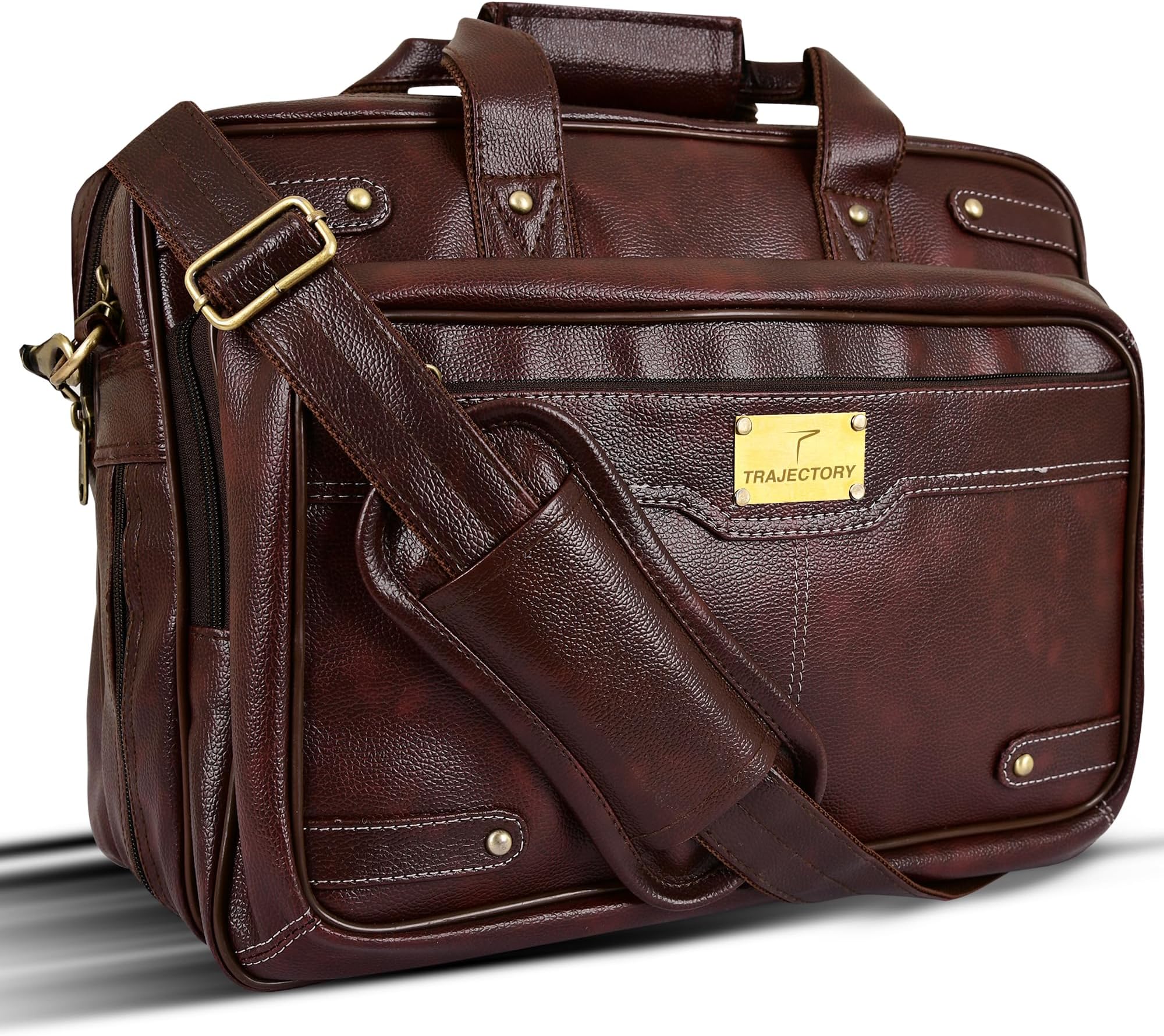 Teo PU Leather Laptop, Shoulder, Messenger, Travel,Briefcase Bag for ...