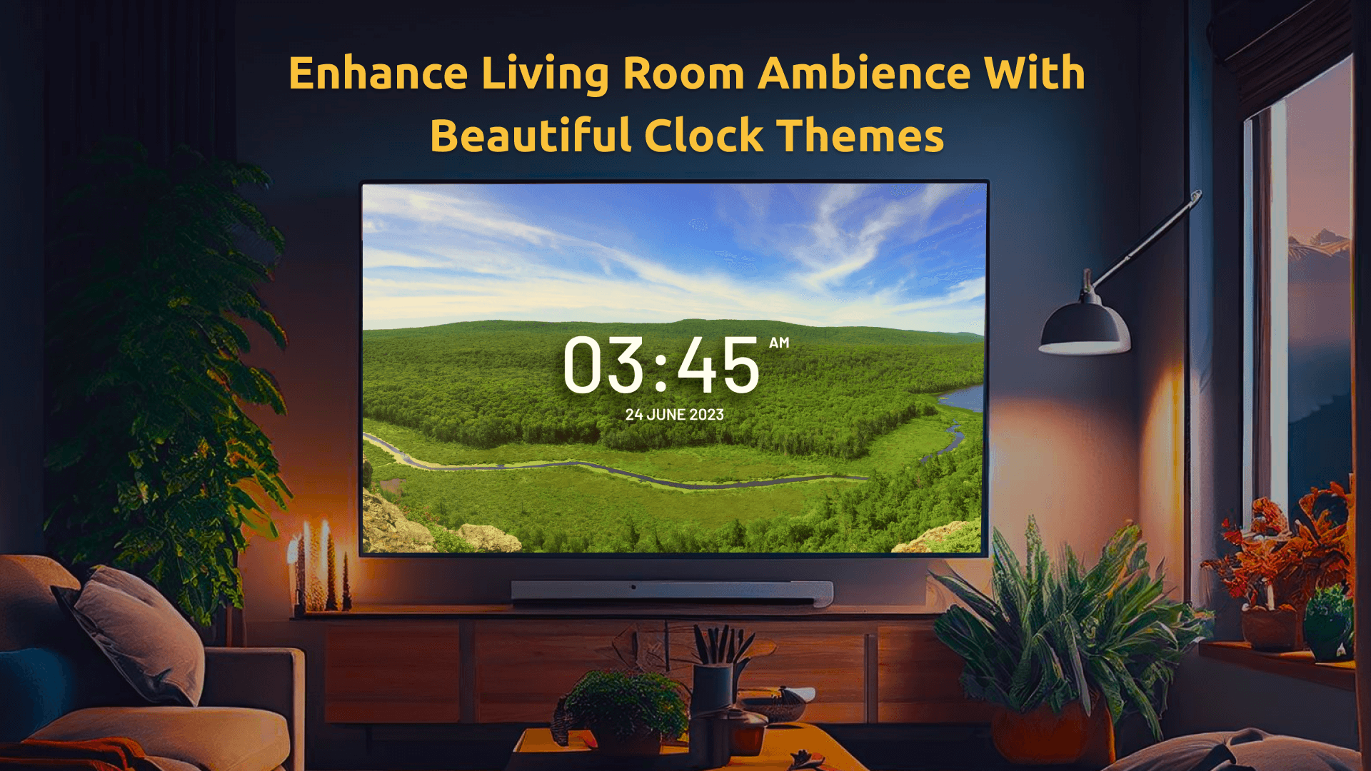 Clock Themes for Fire tv & tablets - Simple Digital & Analogue Clock Wallpaper with Aesthetic ...
