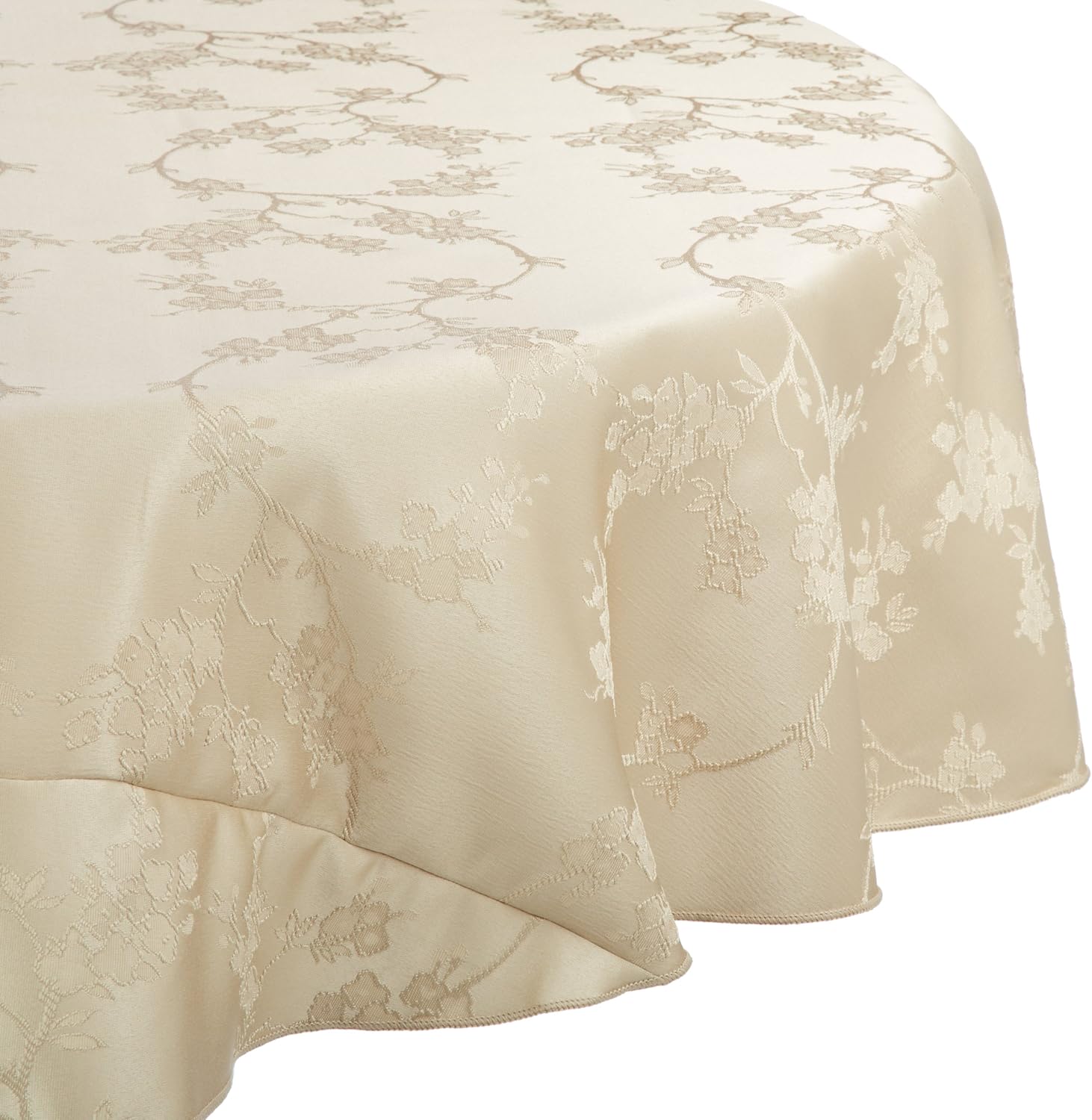 Amazon.com: Trendex Home Designs Regency Round Table Cloth, Silver ...