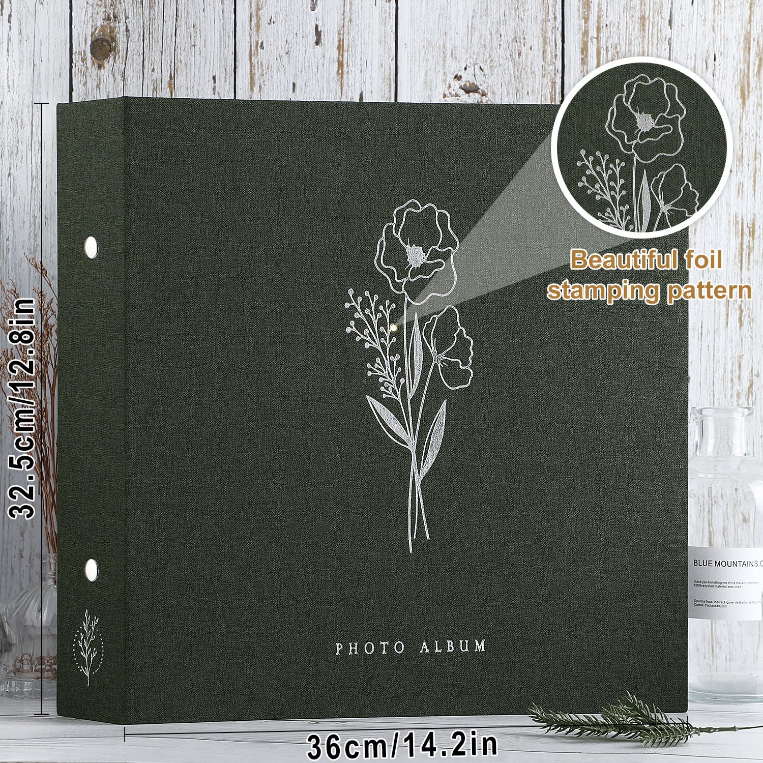 Snapklik.com : Lanpn 12x12 Inch Scrapbook Photo Album, Linen Cover ...