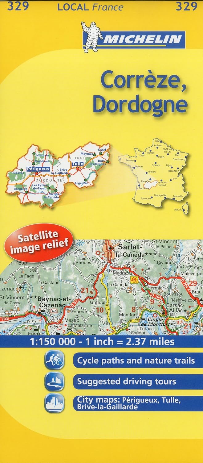 Amazon | Michelin Map France: Corrze, Dordogne (Michelin Local Maps ...