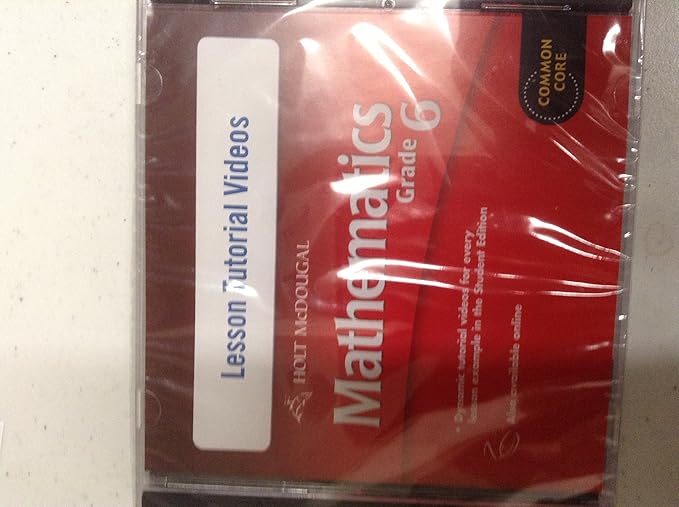 Holt McDougal Mathematics: Lesson Tutorial Videos on DVD Grade 6: HOLT ...