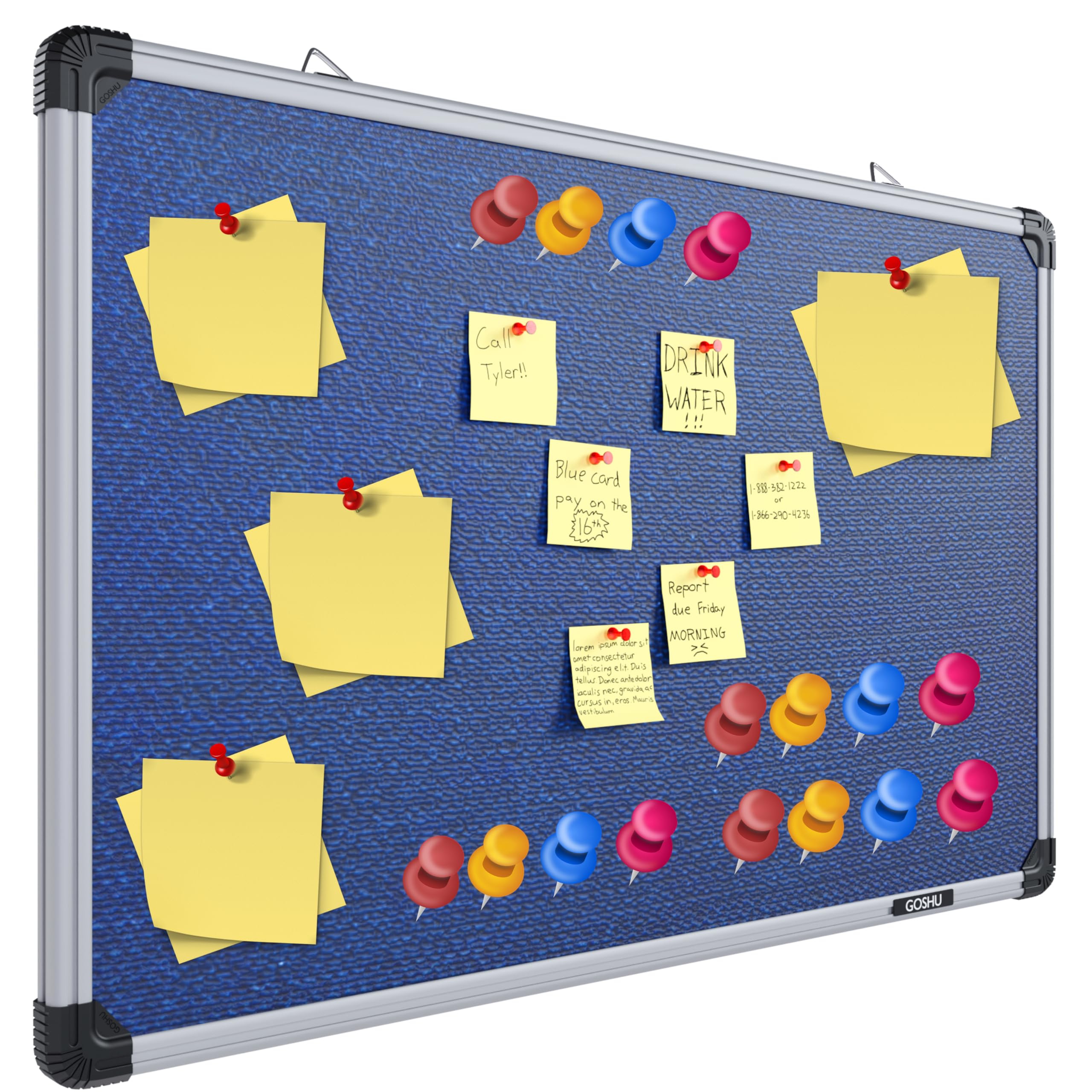 GOSHU 2 feet x3 feet Notice Premium Material Pin-up Board/Pin-up Board ...