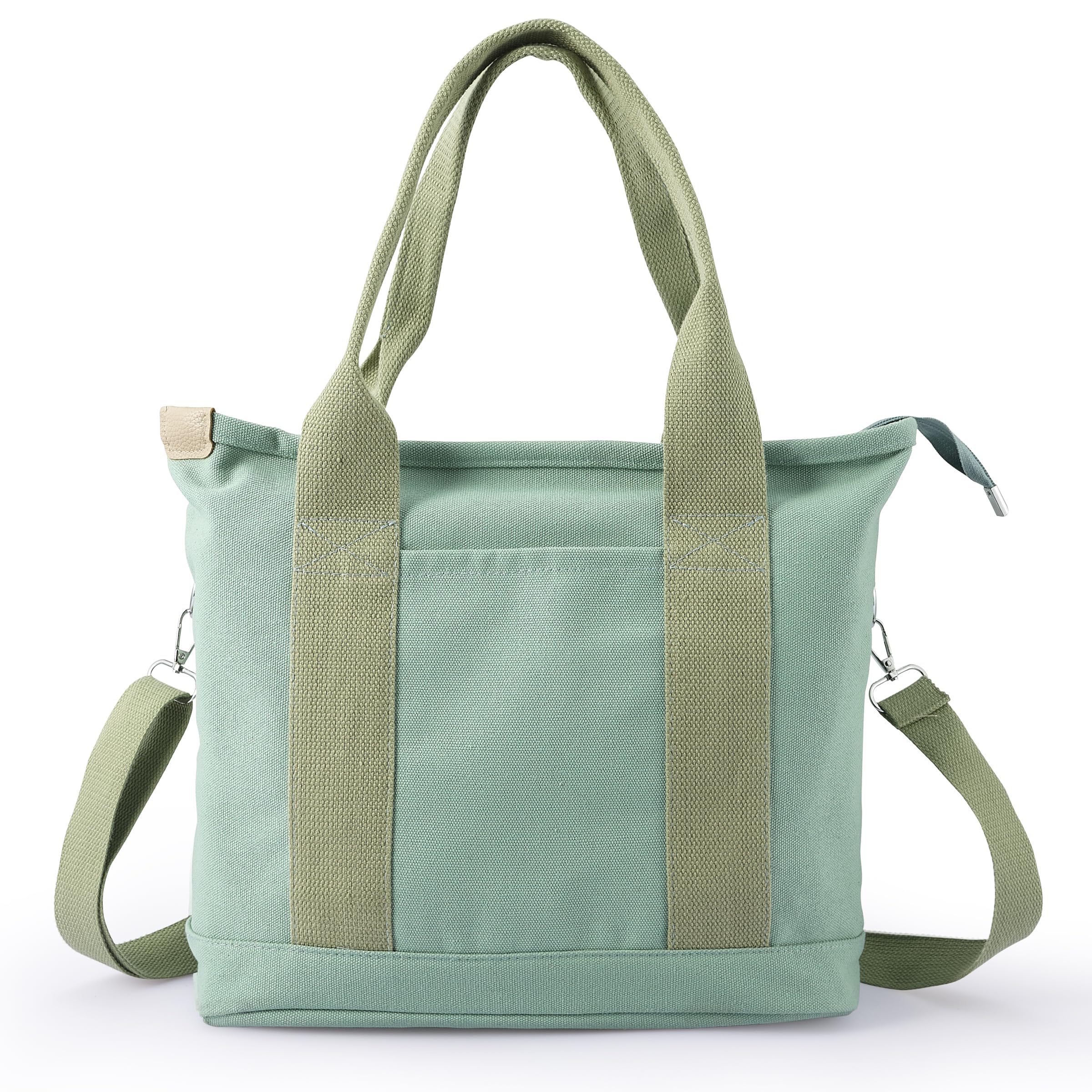 Large Canvas Tote Bag with Compartment Zipper Crossbody Adjustable ...