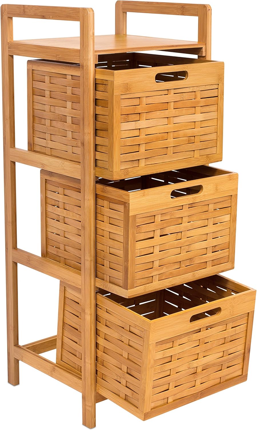 Amazon.com: BIRDROCK HOME Storage Tower | Made of Natural Bamboo ...