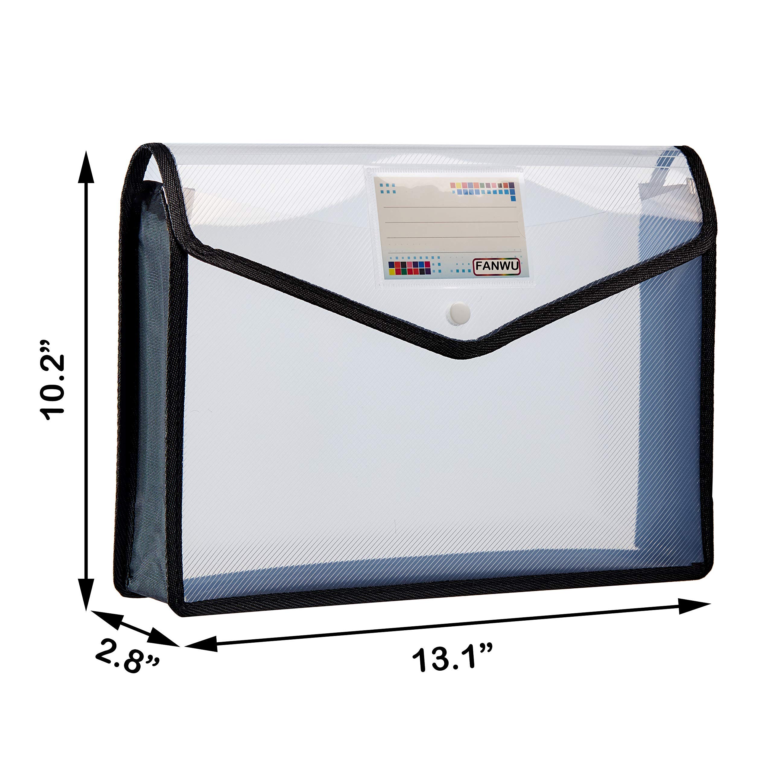 Snapklik.com : FANWU 6 Pack Plastic File Wallet Document Organizer