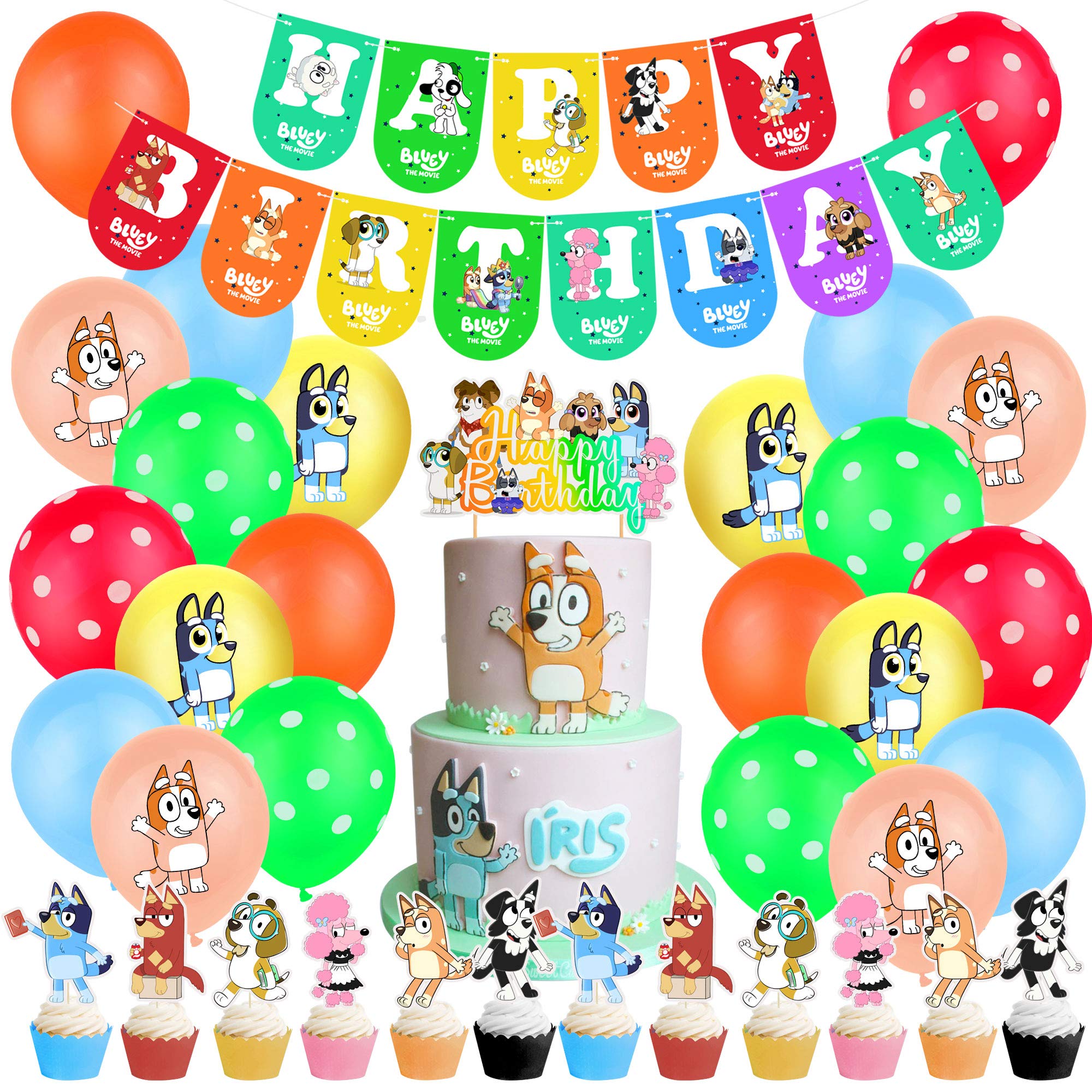 Bluey Birthday Party Supplies Bluey Birthday Party Decorations Set ...